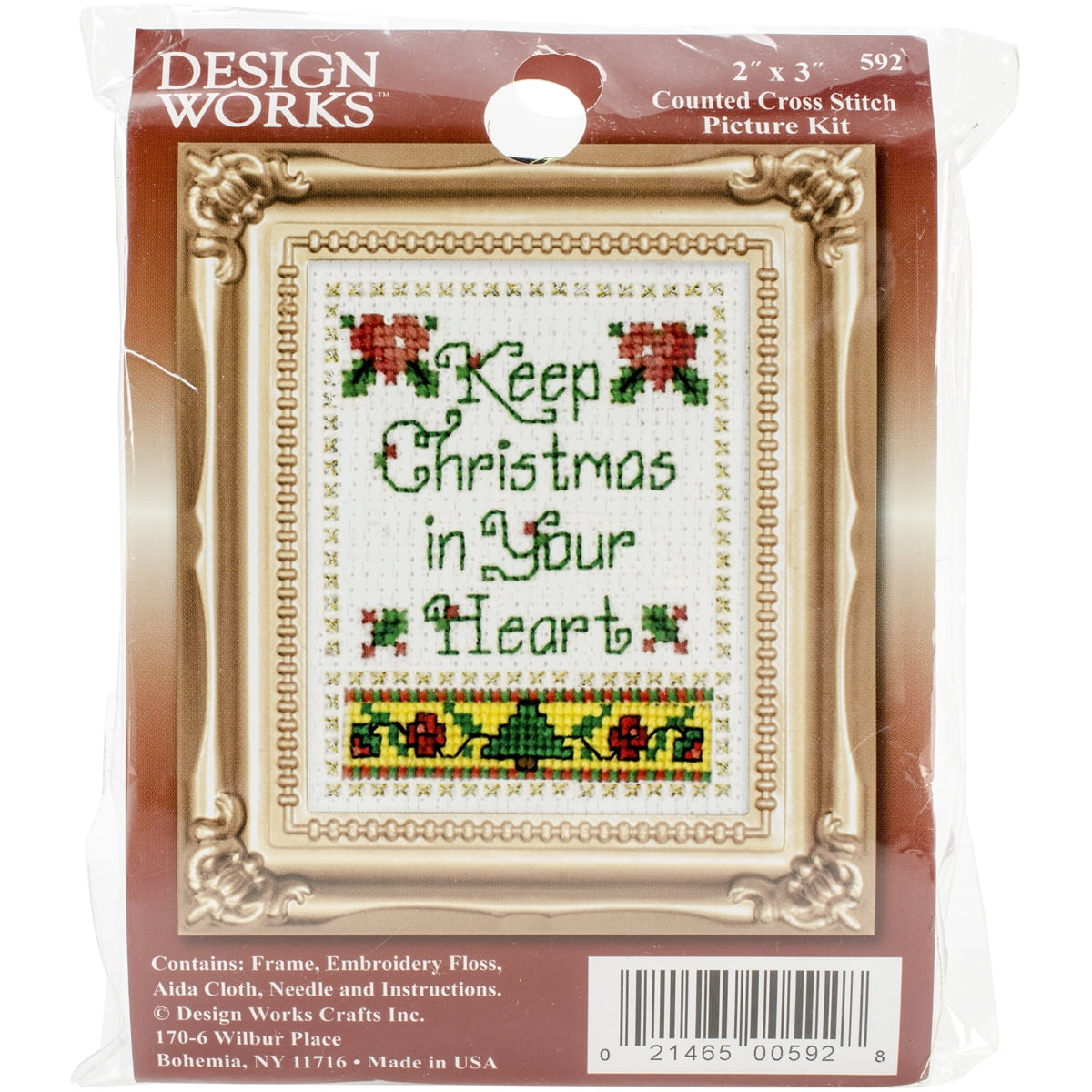 Design Works Counted Cross Stitch Kit 2"X3"-Christmas In Your Heart (18 ...