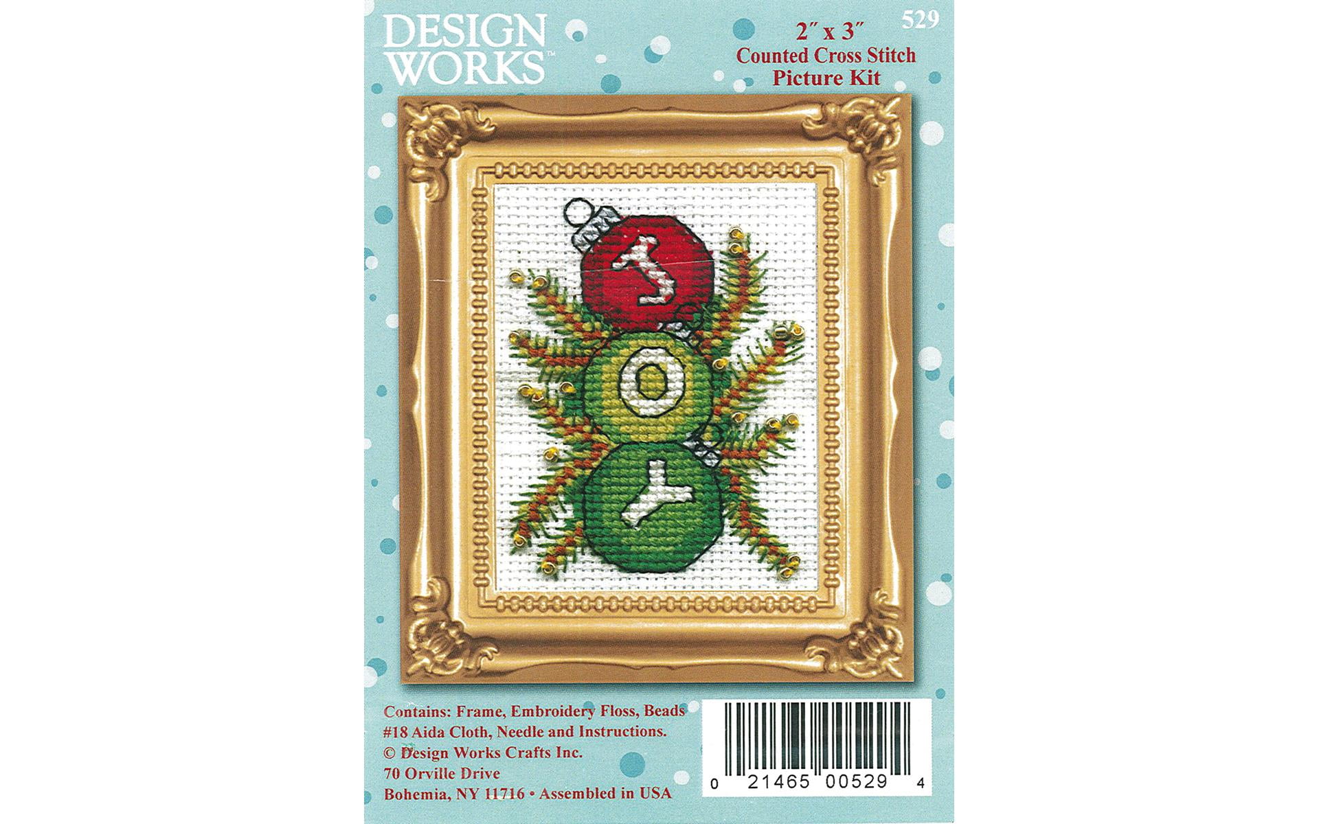 Design Works Counted Cross Stitch Kit 2"X3"-Joy (14 Count) - Walmart.com
