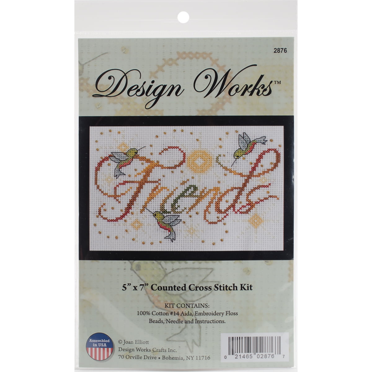 Design Works Counted Cross Stitch Kit 5"X7"-Friends Mini (14 Count ...