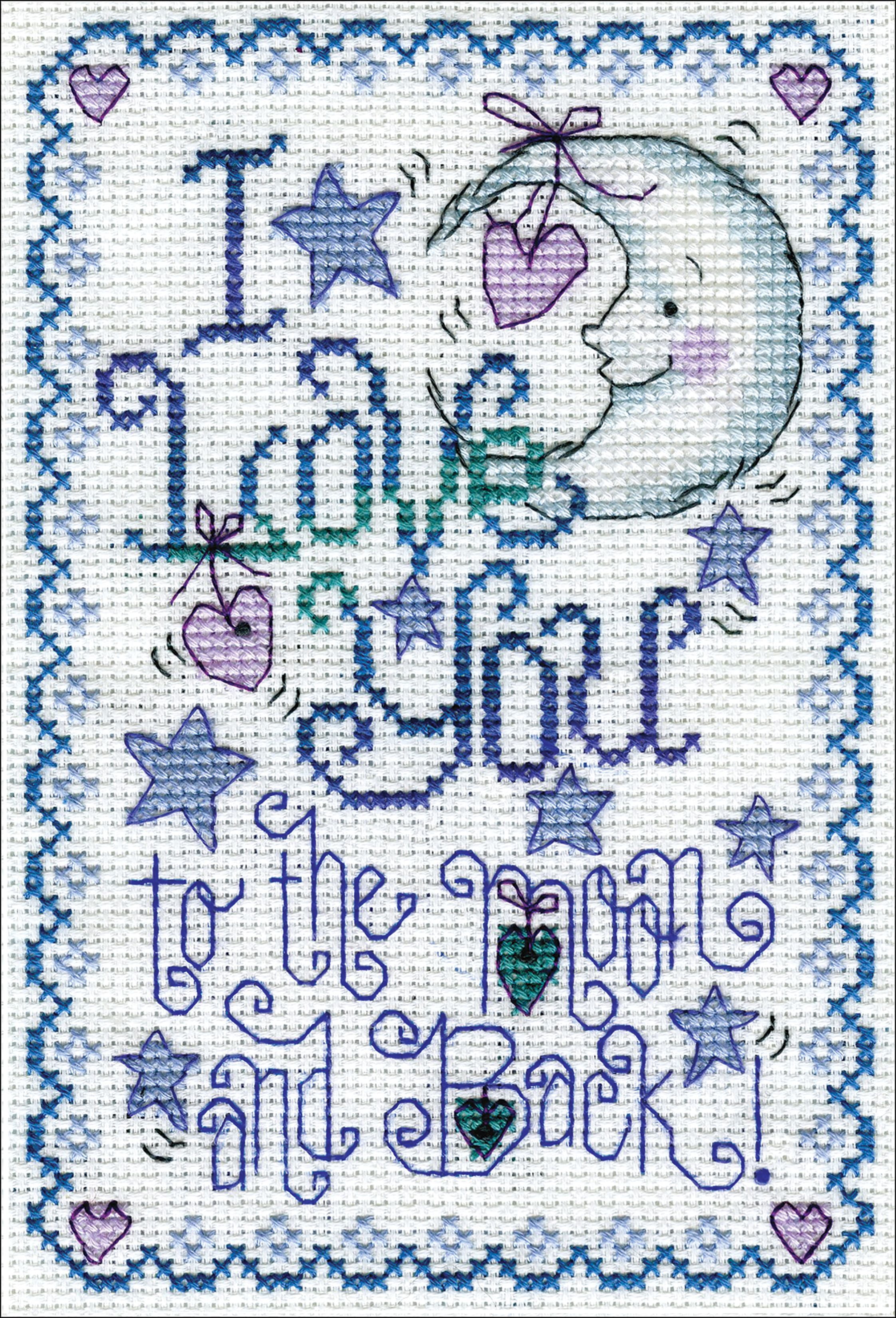 Design Works Counted Cross Stitch Kit 5"X7"-To The Moon (14 Count ...