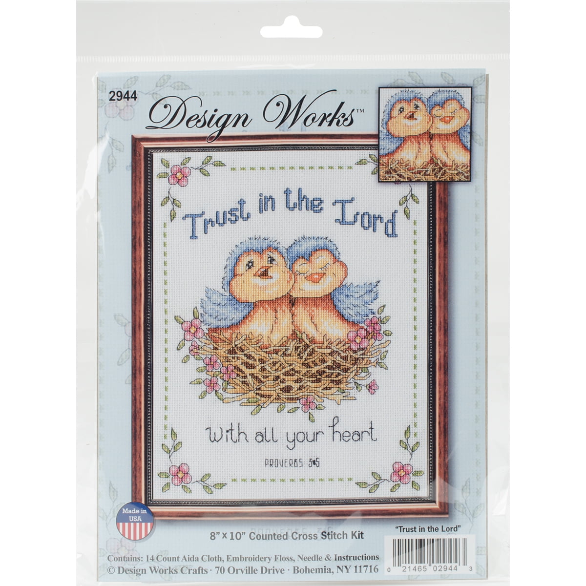 Design Works Counted Cross Stitch Kit 8"X10"-Trust In The Lord (14 ...