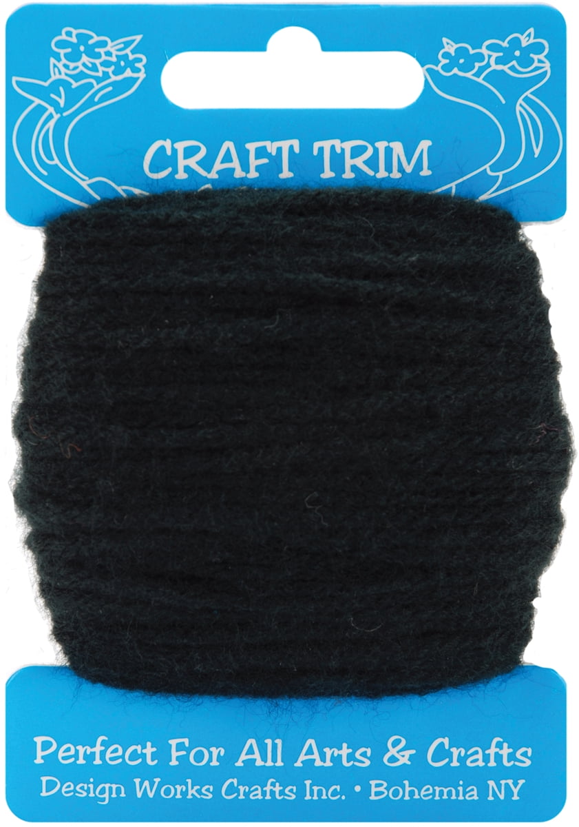 Design Works Craft Yarn 20yd-Black - Walmart.com