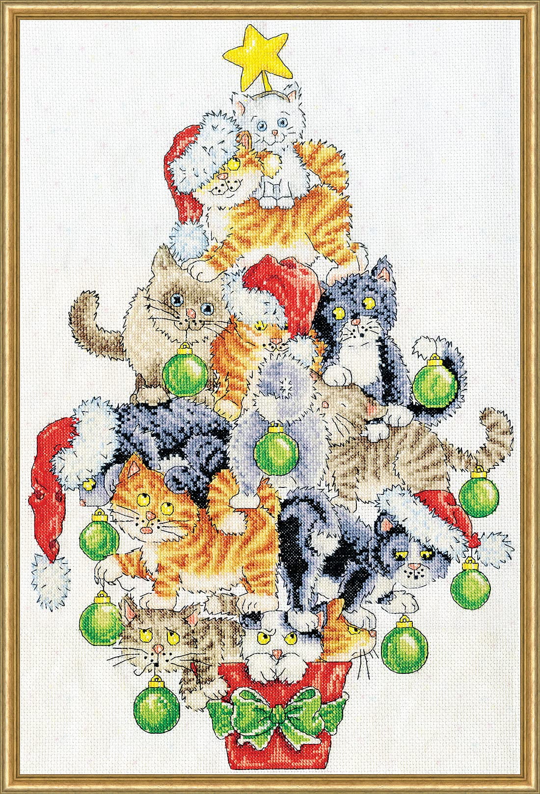 Design Works Crafts Christmas Cat Tree Counted Cross Stitch Kit ...