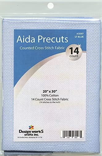 Design Works Crafts Light Blue Aida Fabric - Walmart.com
