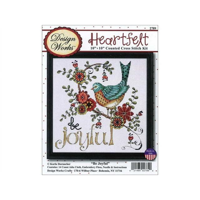 Design Works Cross Stitch Kit 10x10 Be Joyful - Walmart.com