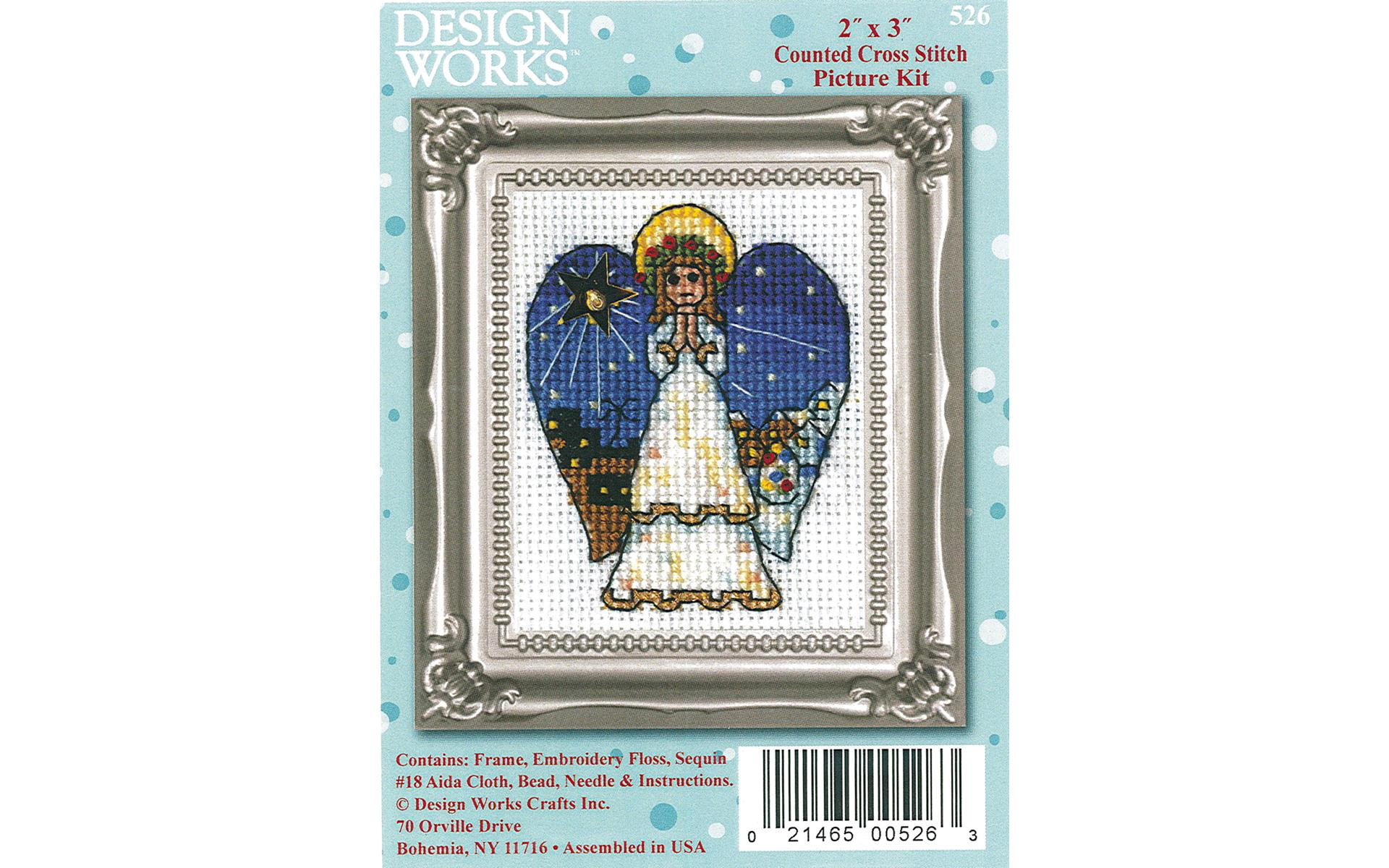 Design Works Counted Cross Stitch Kit 2"X3"-Angel (14 Count) - Walmart.com