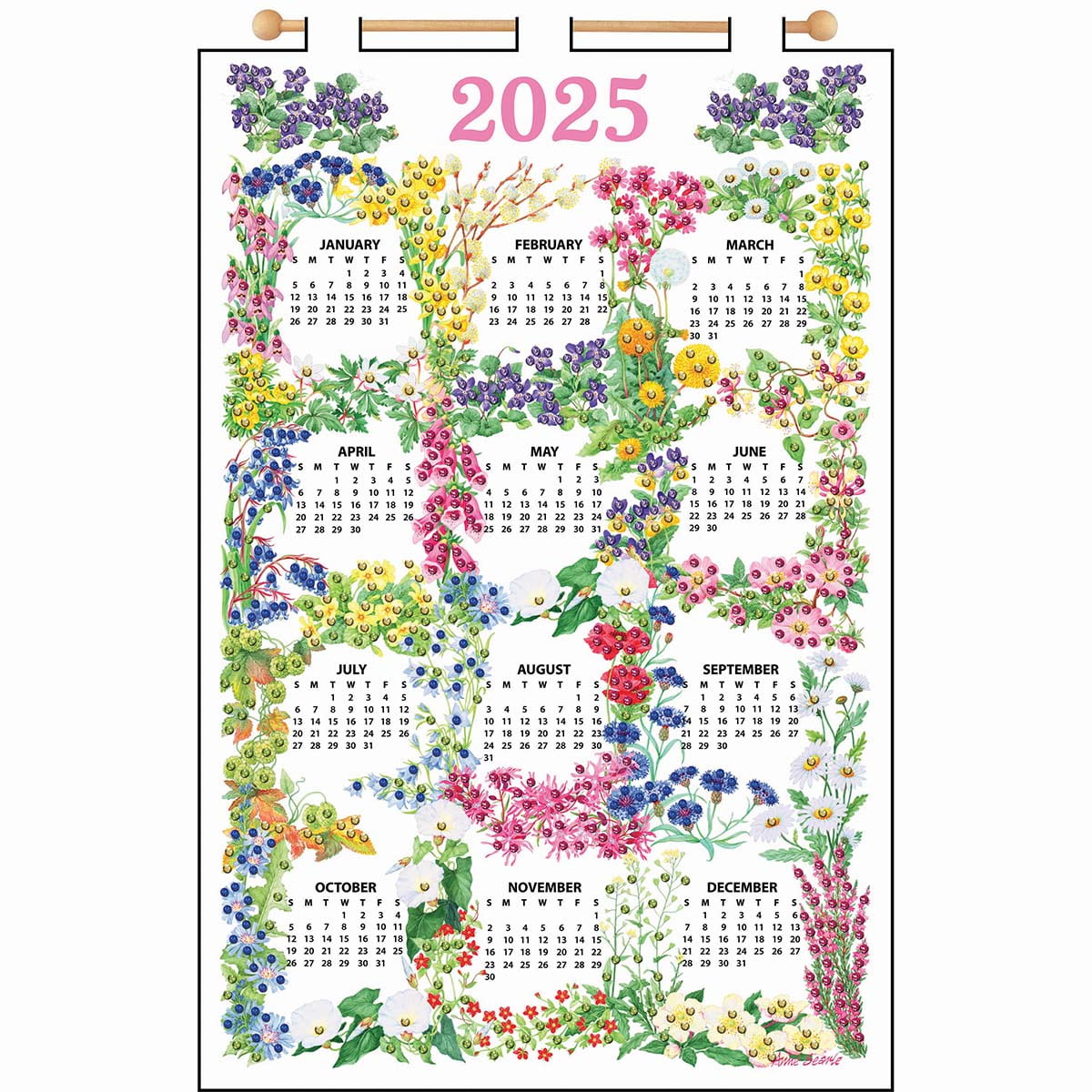 Design Works™ Floral Calendar Felt & Sequin Kit - Walmart.com