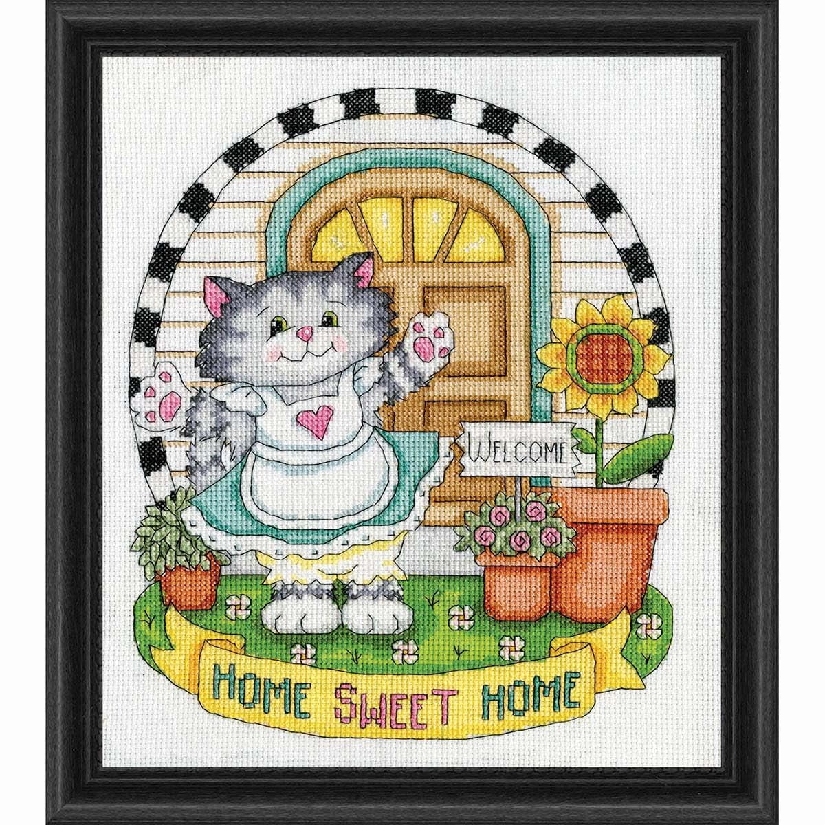 Design Works™ Home Sweet Home Cat Counted Cross-Stitch Kit - Walmart.com