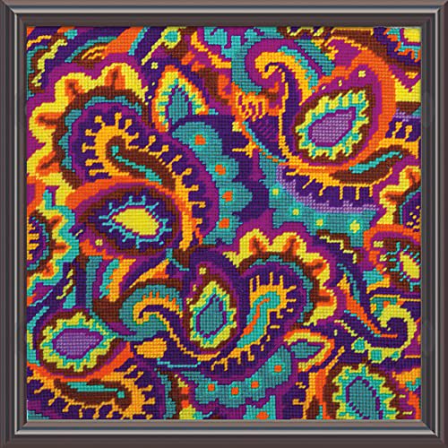 Design Works Needlepoint Kit 10"X10"-Paisley-Stitched In Yarn - Walmart.com