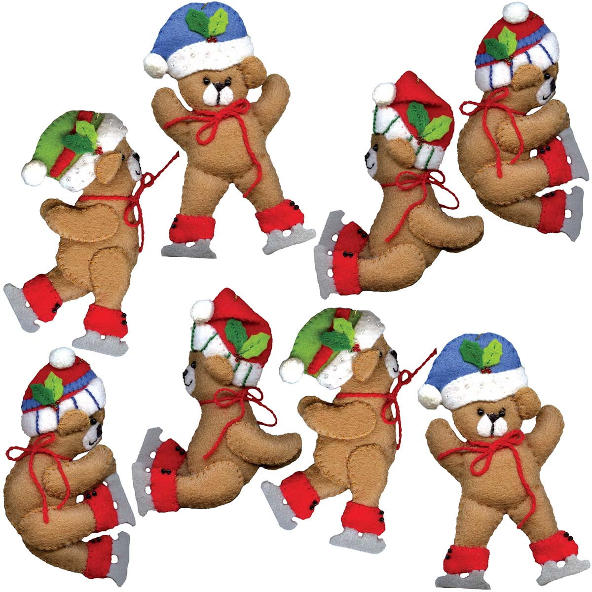 Design Works™ Skating Bears Felt & Sequin Kit - Walmart.com
