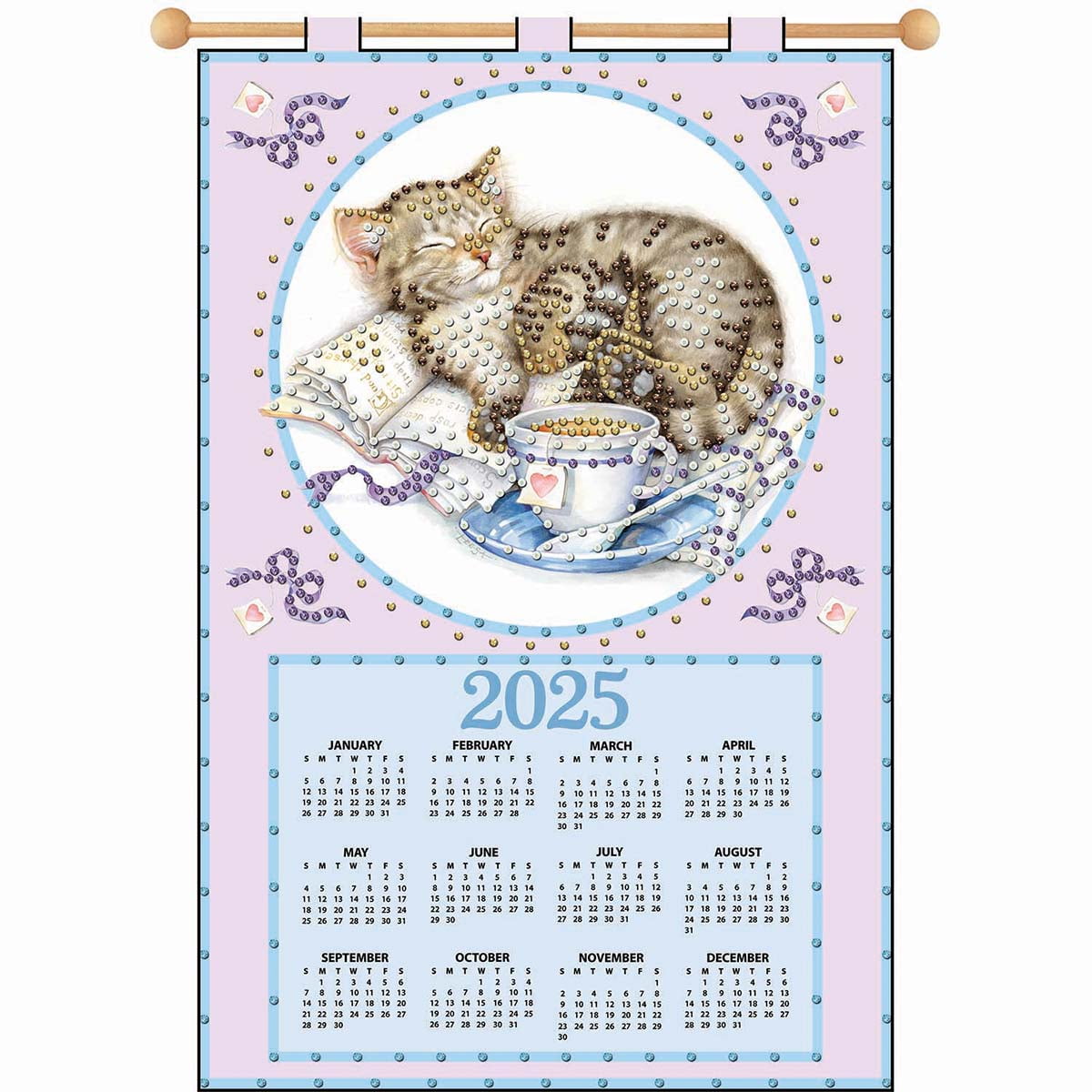 Design Works™ Sleepy Cat Calendar Felt & Sequin Kit - Walmart.com