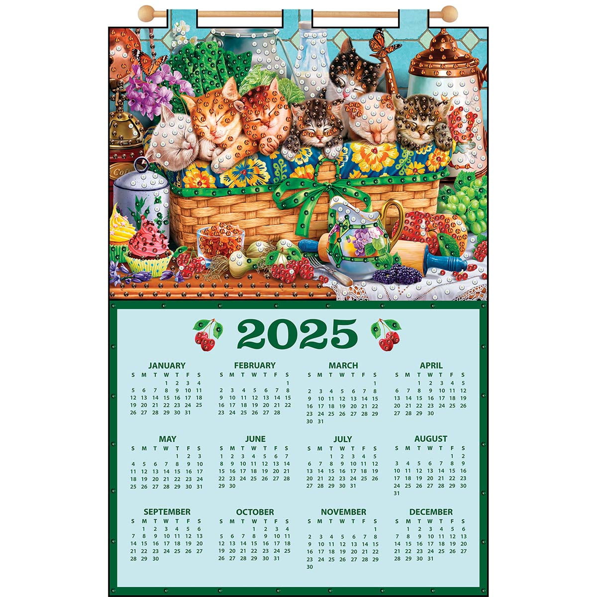 Design Works™ Sleepy Kittens Calendar Felt & Sequin Kit - Walmart.com