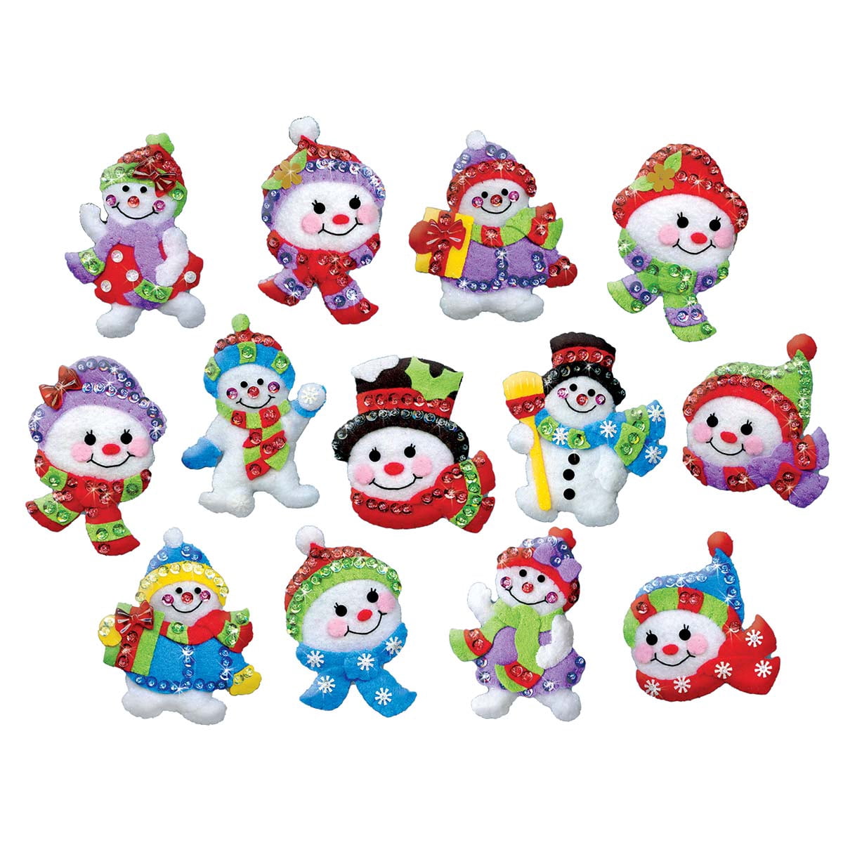 Design Works™ So Many Snowmen Felt & Sequin Kit - Walmart.com