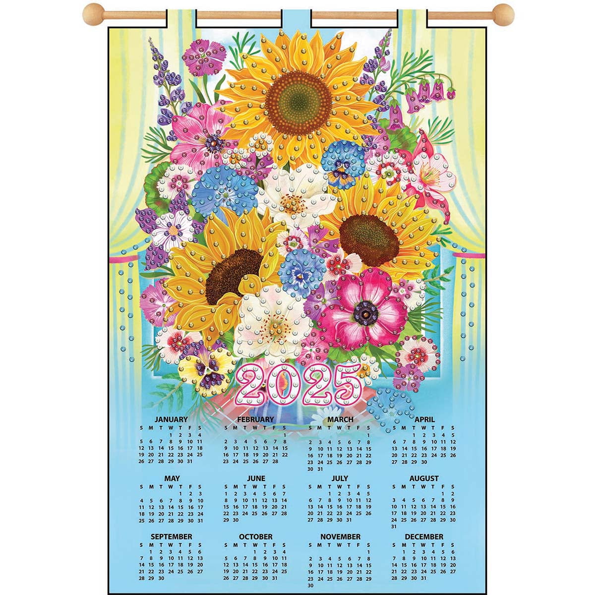 Design Works™ Sunflower Vase Calendar Felt & Sequin Kit - Walmart.com