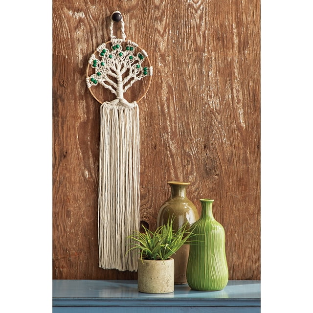 Design Works/Zenbroidery Macrame Wall Hanging Kit 8"X24"-Tree Of Life ...