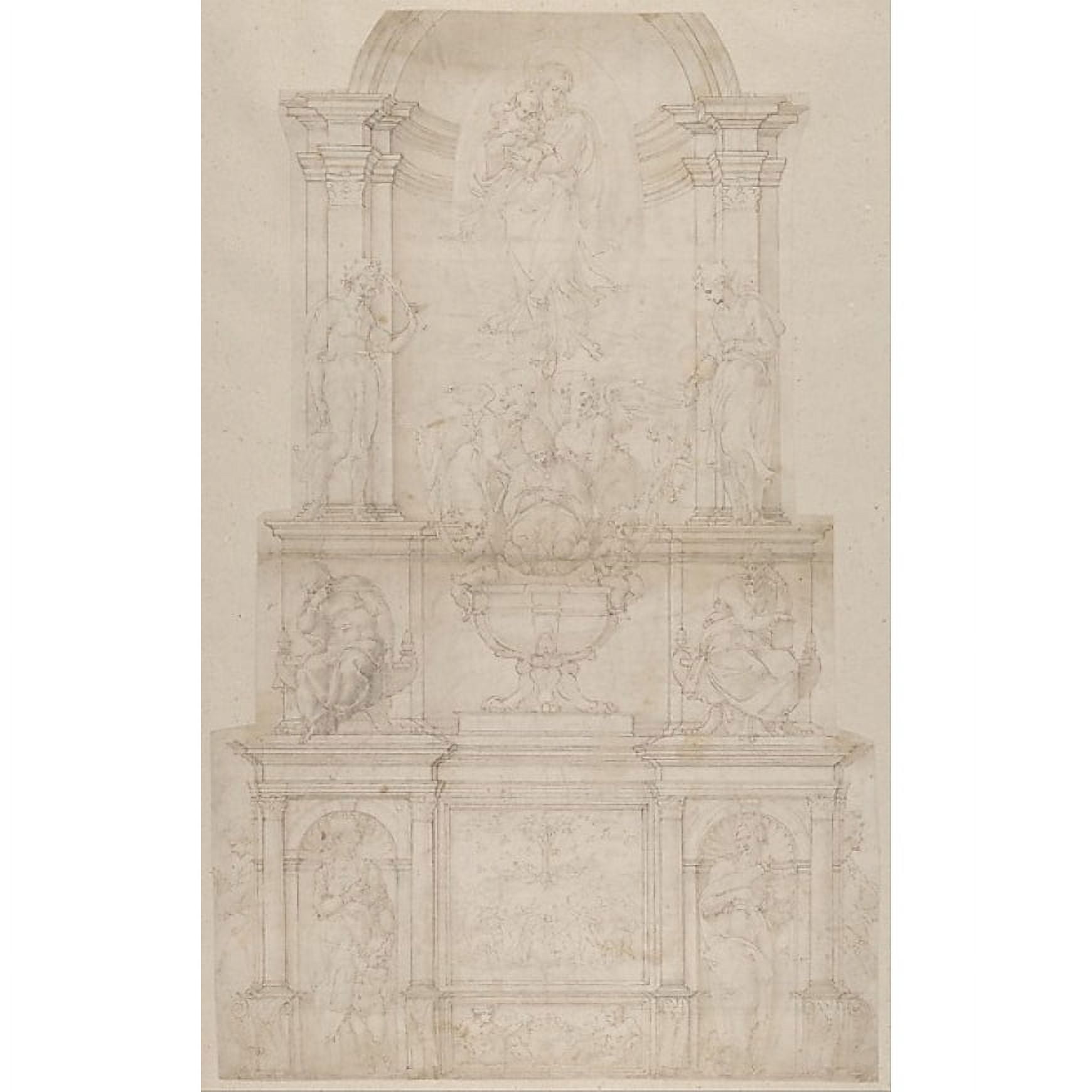 Design for the Tomb of Pope Julius II della Rovere Poster Print by ...