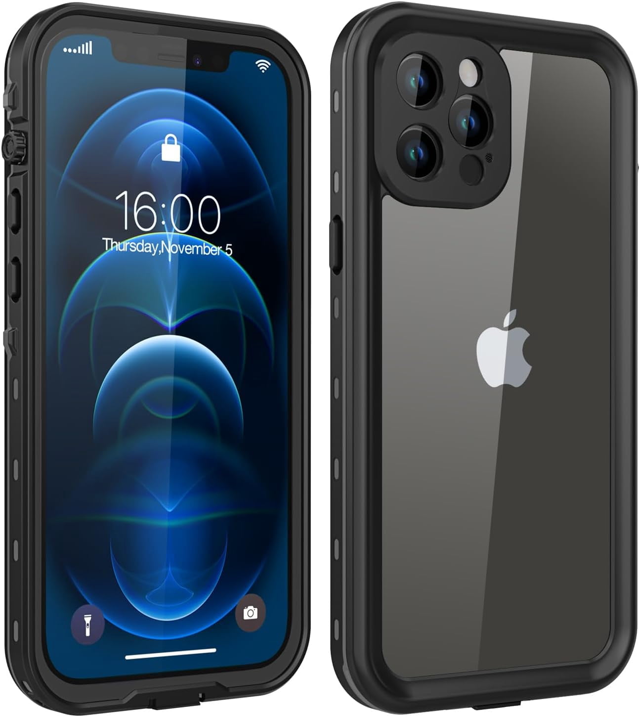 Design for iPhone 12 Pro Max Waterproof Case, Shockproof Dustproof with ...