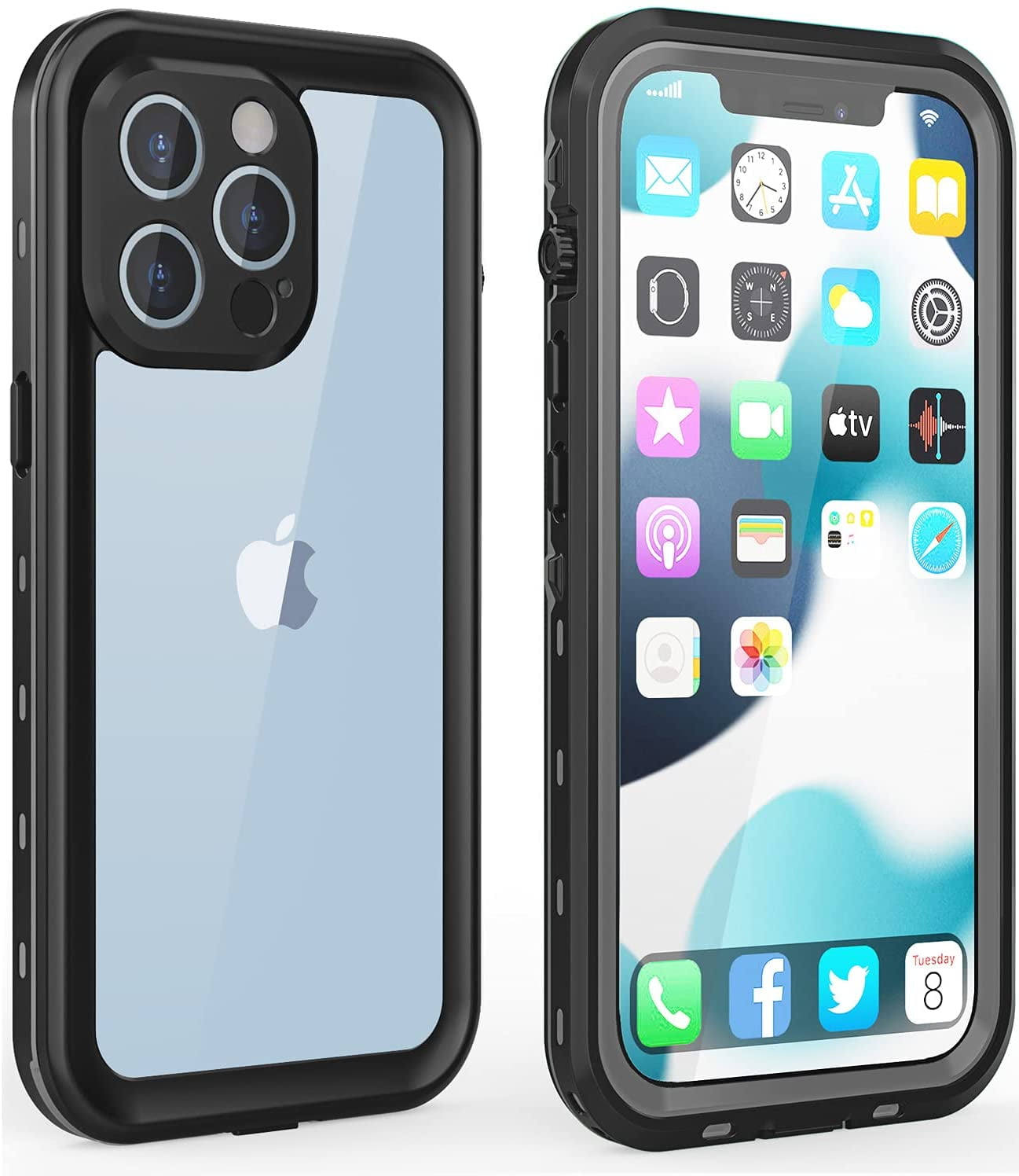 Design for iPhone 13 Pro Case Waterproof 6.1'', Full Body Phone Case ...