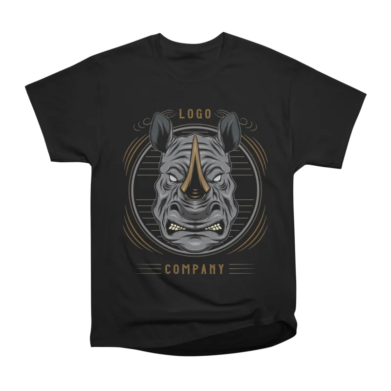 Design template with rhinoceros illustration T-Shirt Tee Gift For Him ...