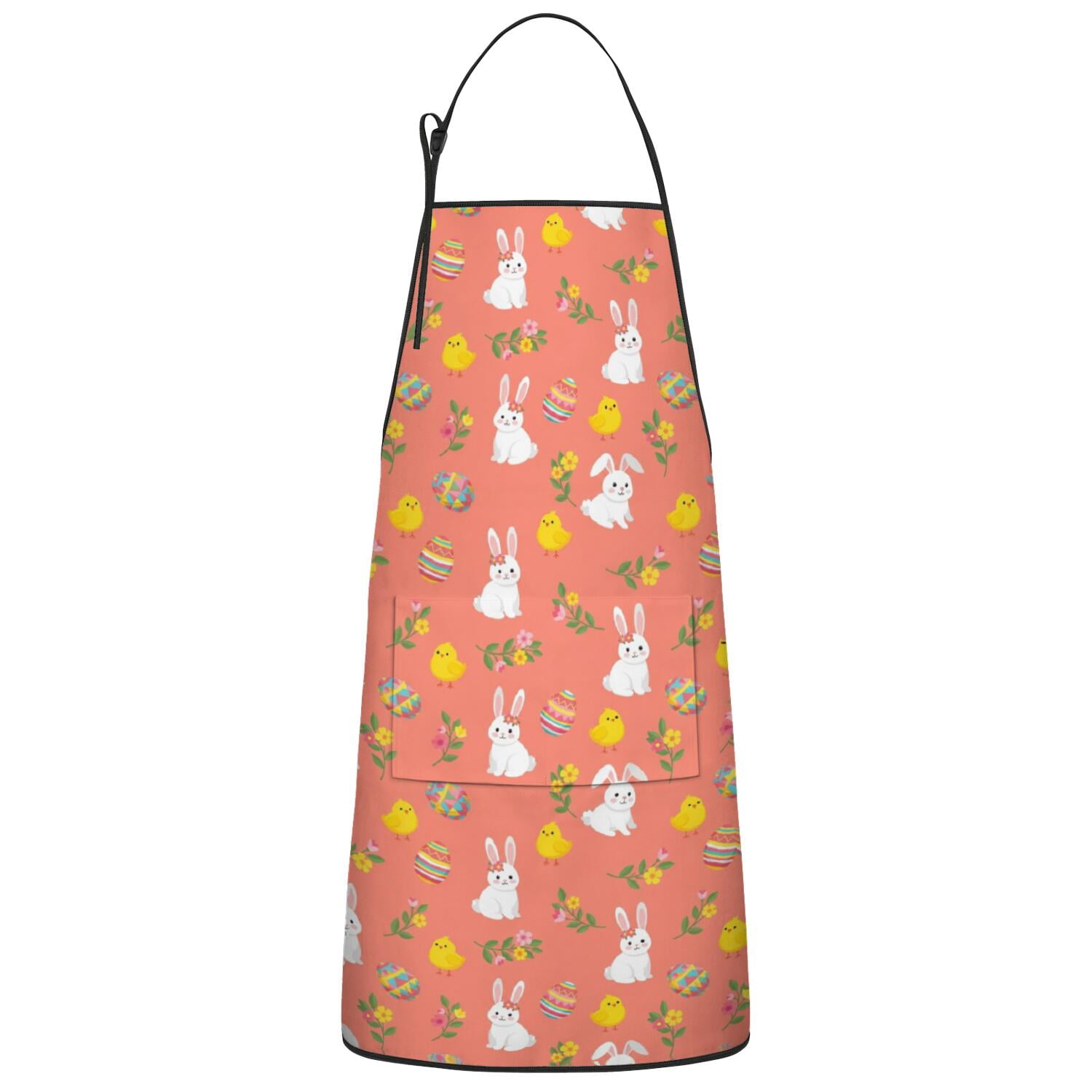 DesignName} Apron with Pockets, Cotton Linen Waterproof Adjustable ...