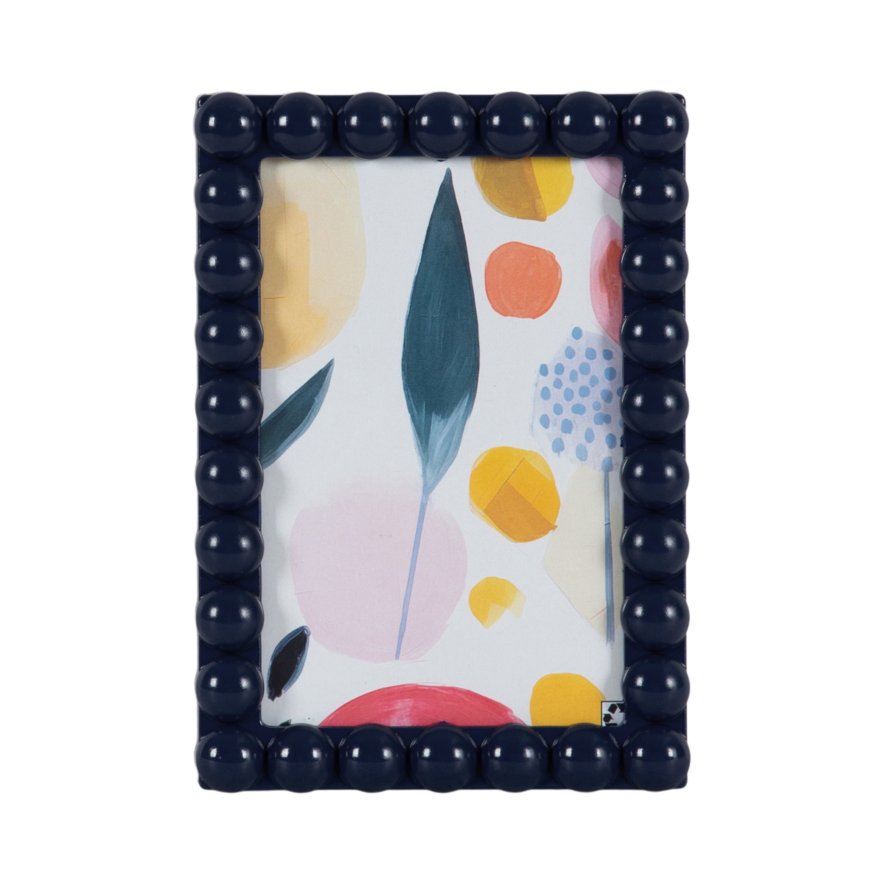 DesignOvation 4x6 Beaded Navy Decorative Tabletop Picture Frame ...