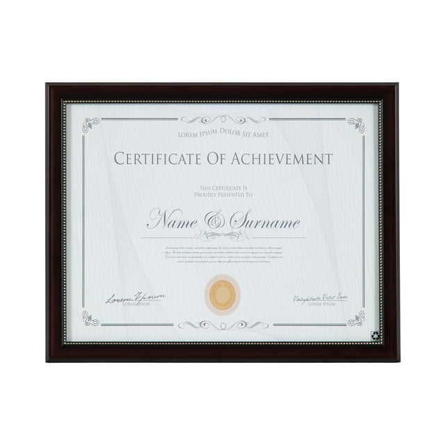 DesignOvation 8.5x11 Mahogany Document Certificate Picture Frame - Walmart.com