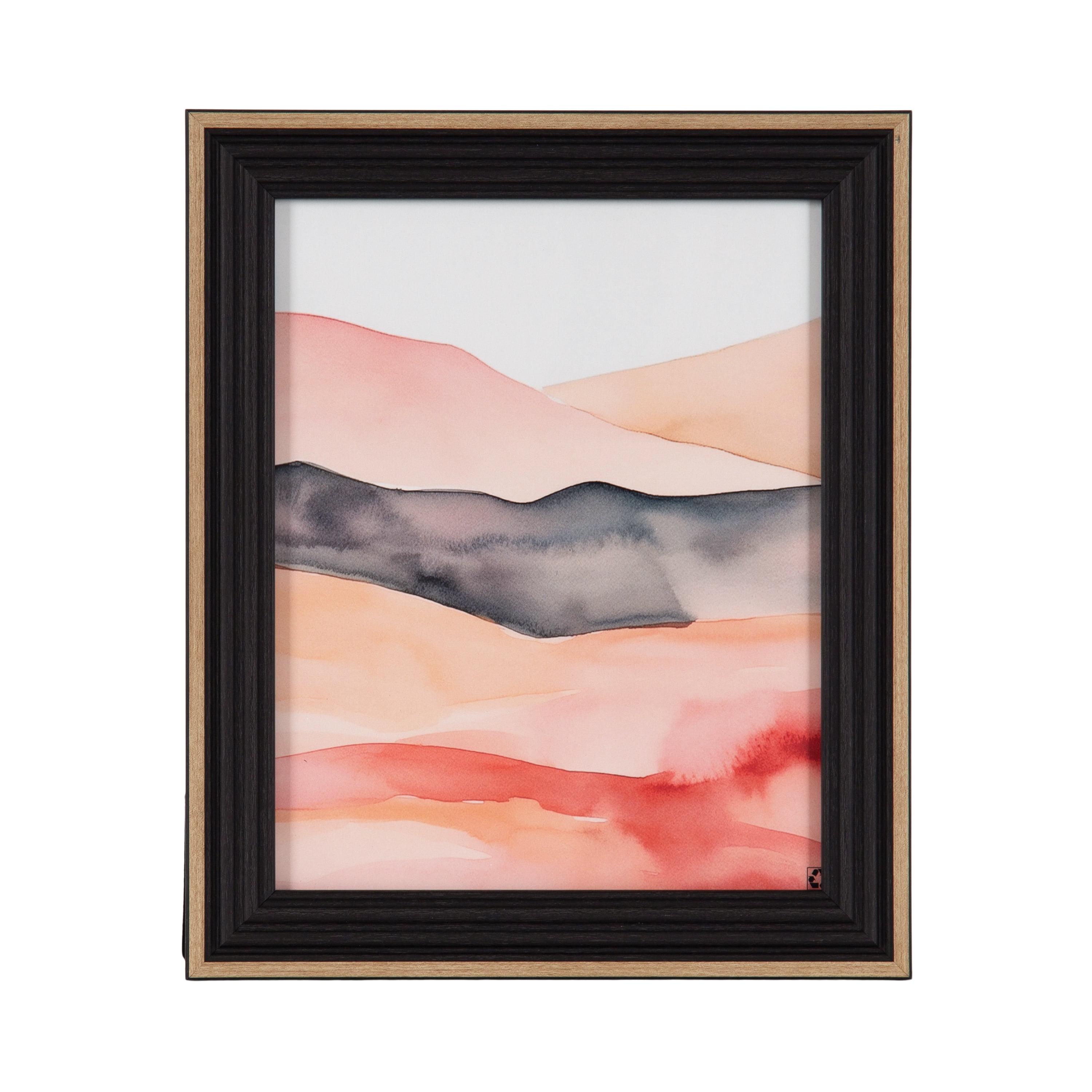 DesignOvation 8x10 Casual Black/Tan Decorative Tabletop Picture Frame ...