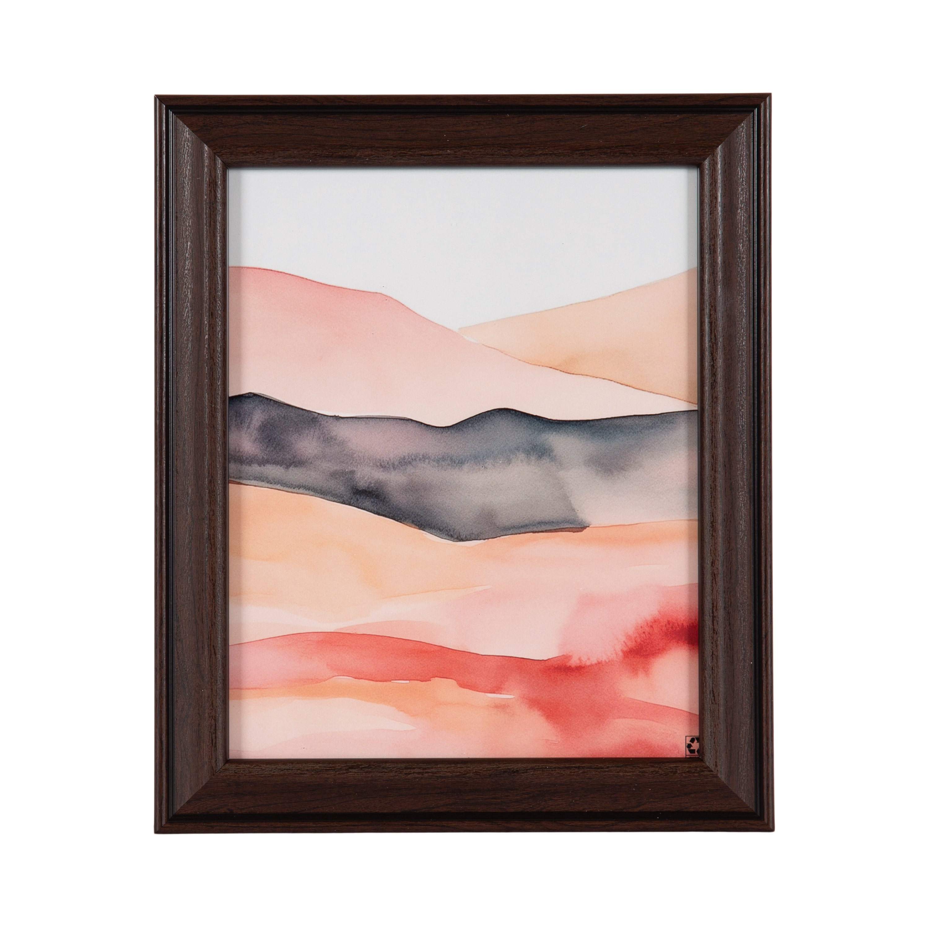DesignOvation 8x10 Black Picture Frame - Classic Mahogany Finish ...