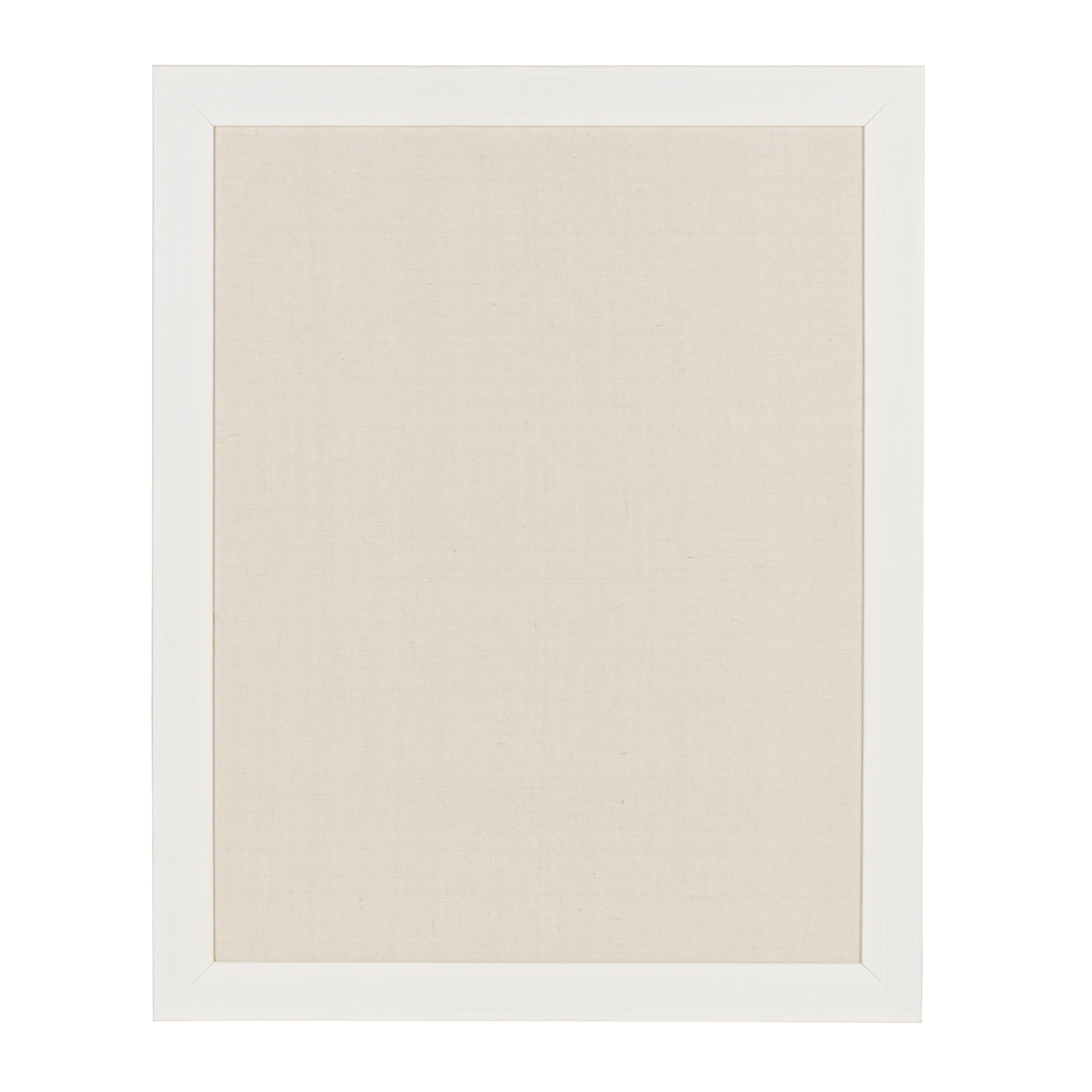 DesignOvation Beatrice Framed Linen Fabric Pinboard, 23x29, White ...