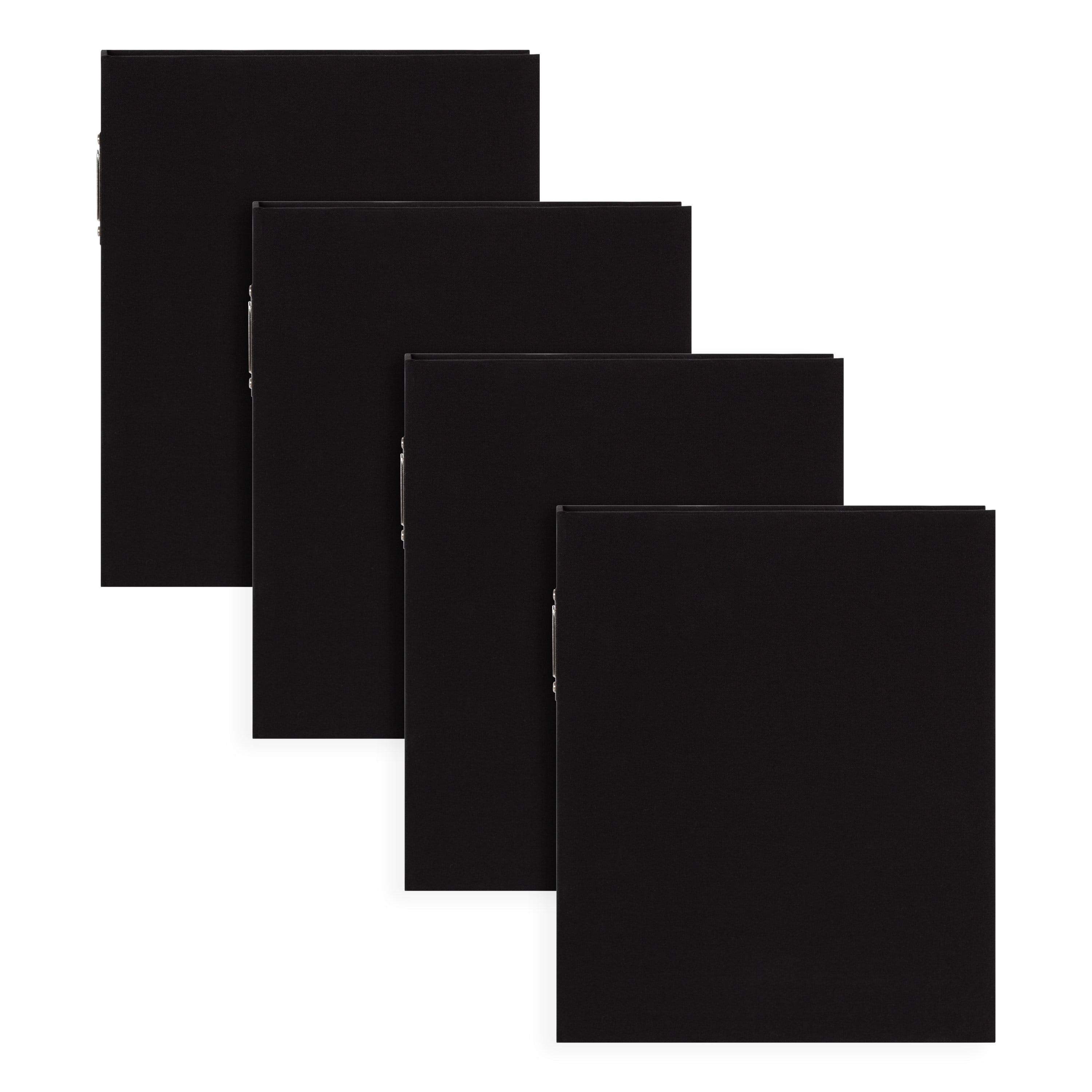 DesignOvation Cydney Set of 4 Fabric Photo Albums, Black 40 Photos ...