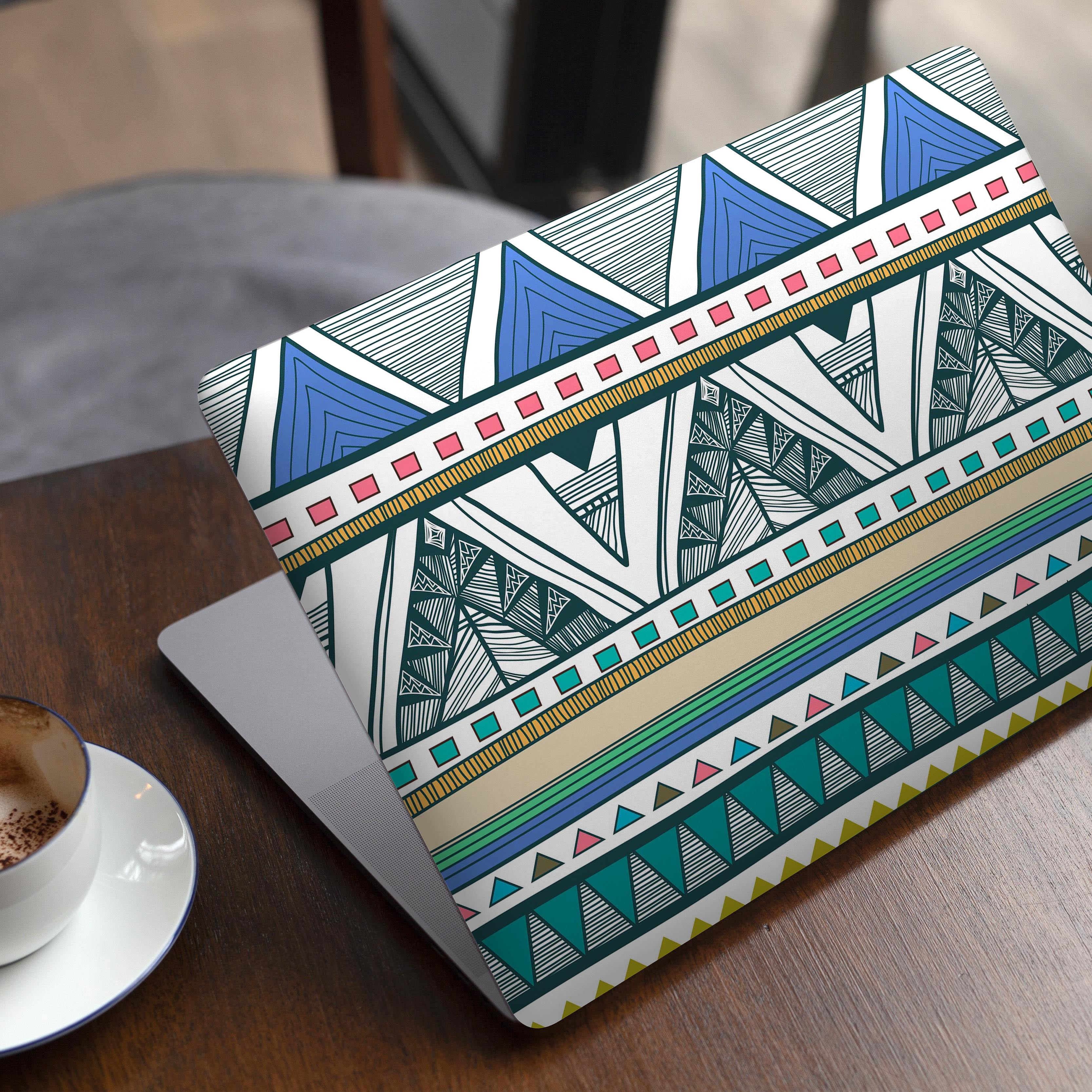 DesignSkinz Abstract Blue and Green Triangle Aztec Full-Body Skin Decal ...