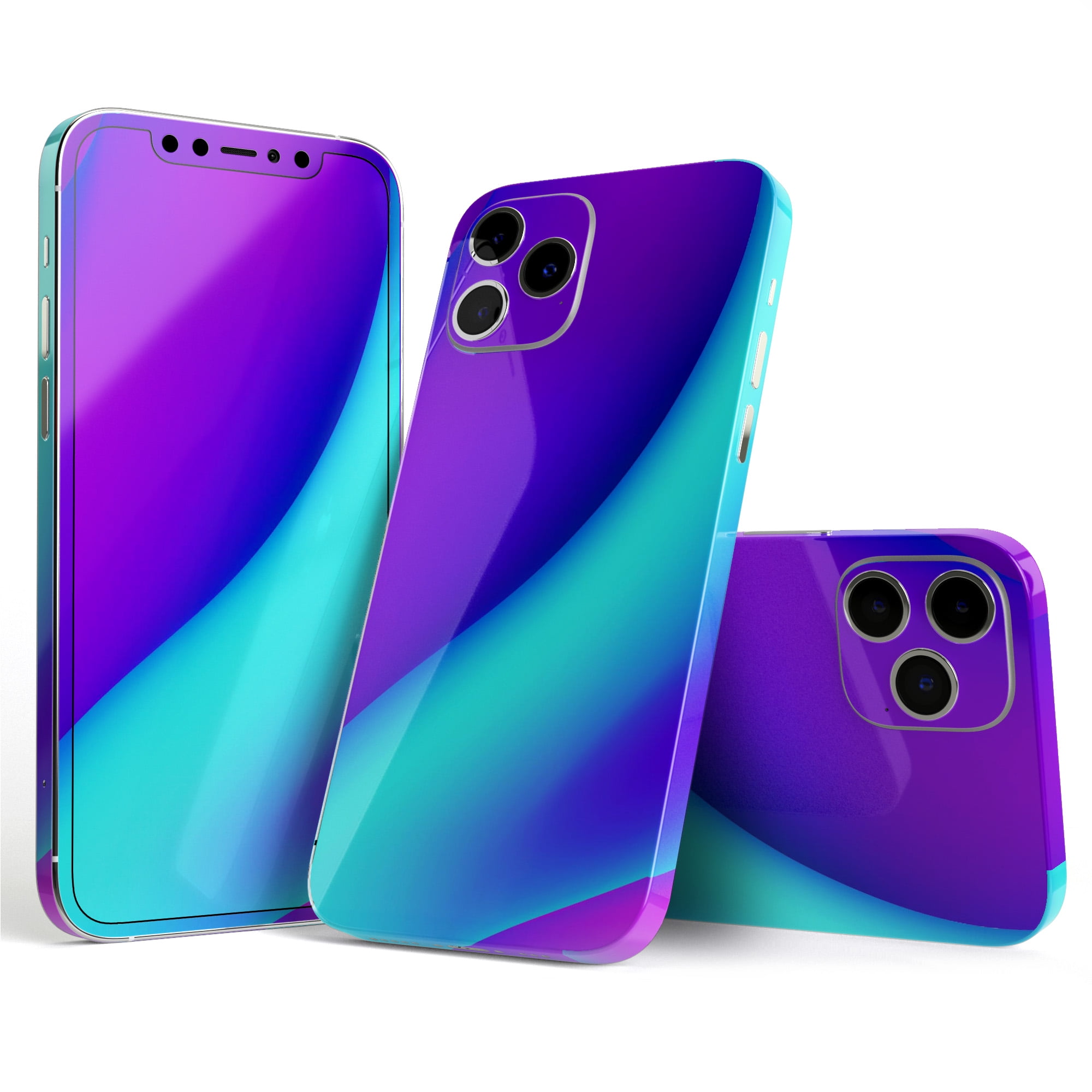 DesignSkinz Abstract Neon Wave V10 Full-Body Skin Decal Wrap Cover for iPhone SE 2nd 3rd Gen ...