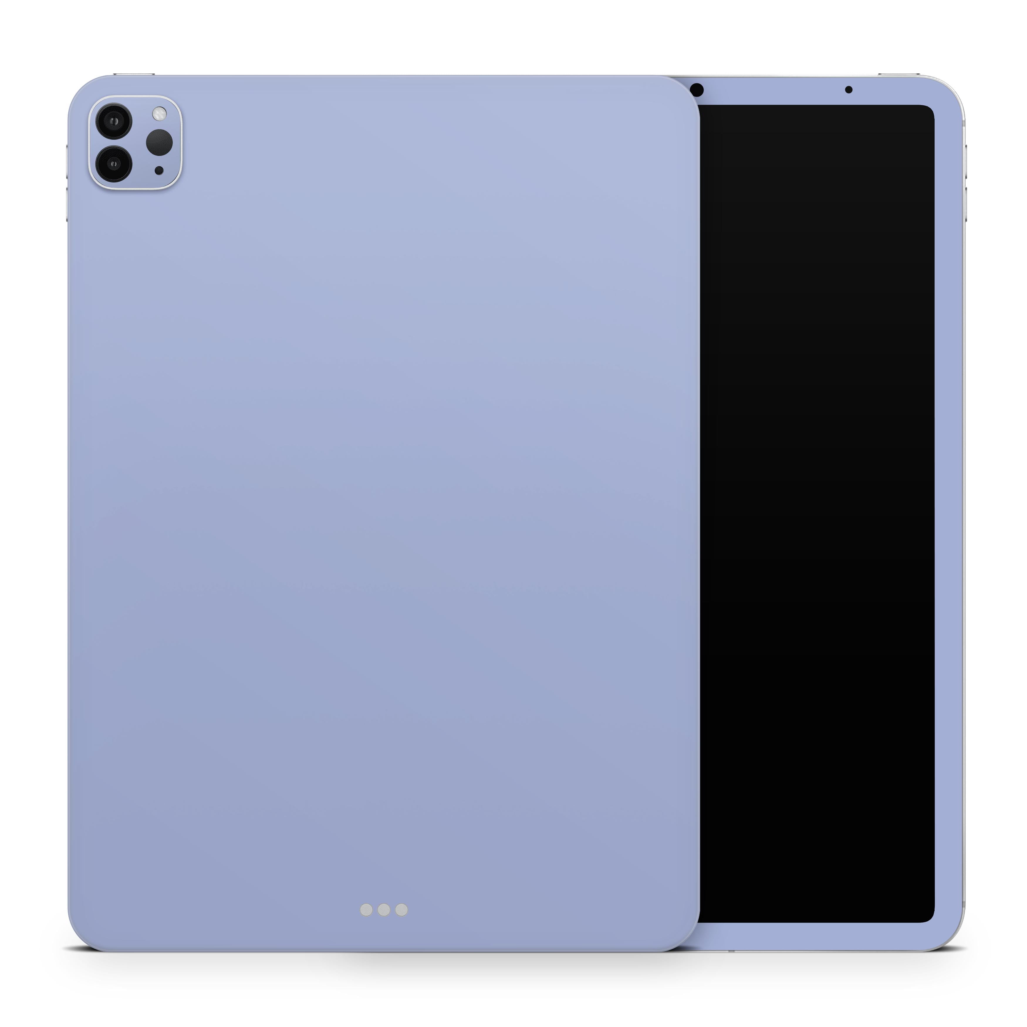 DesignSkinz Ash Blue Pastel Color Full-Body Skin Decal Wrap Cover for iPad Pro 12.9” 4th Gen ...