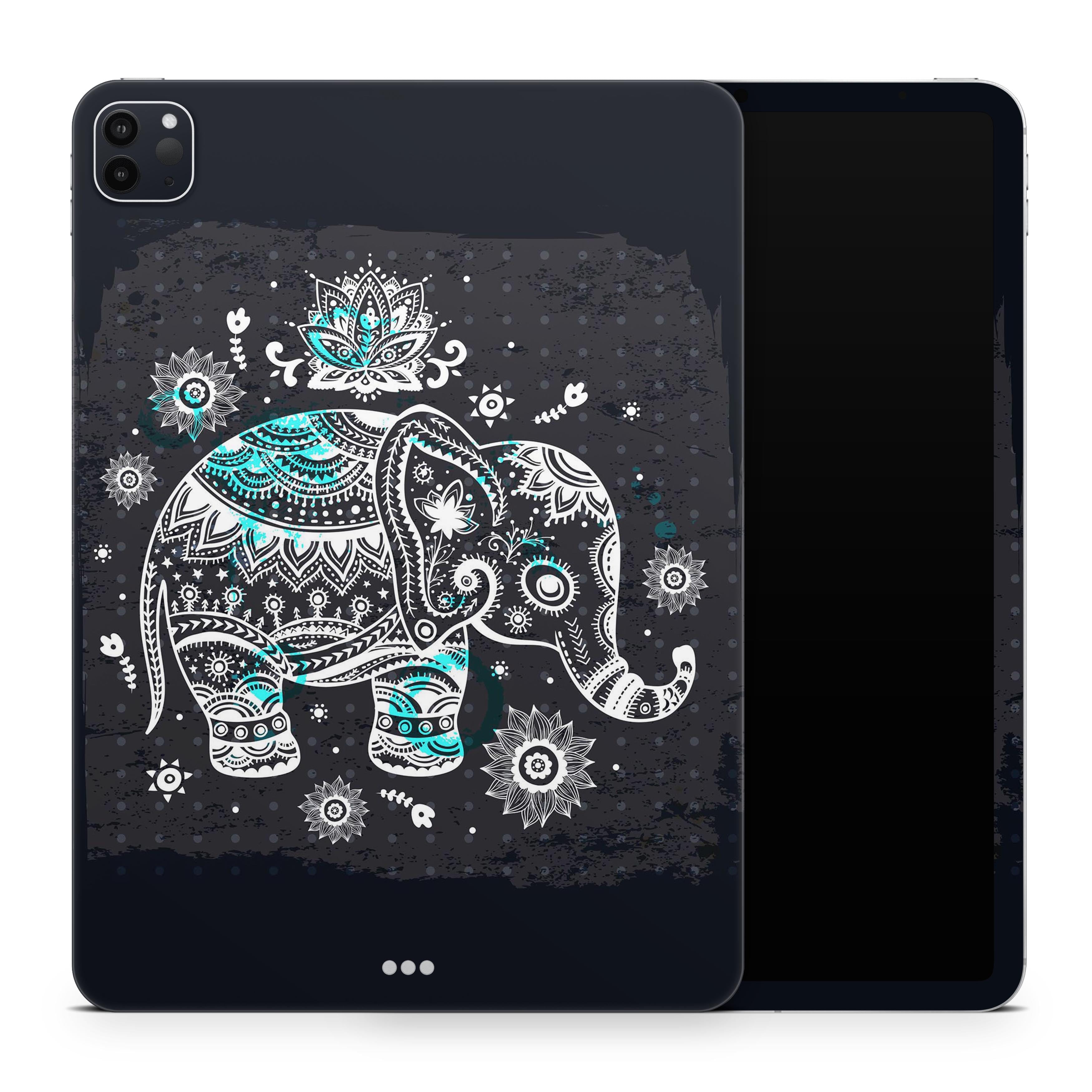 DesignSkinz Aztec Elephant Blue Accented Modern Illustration Full-Body ...