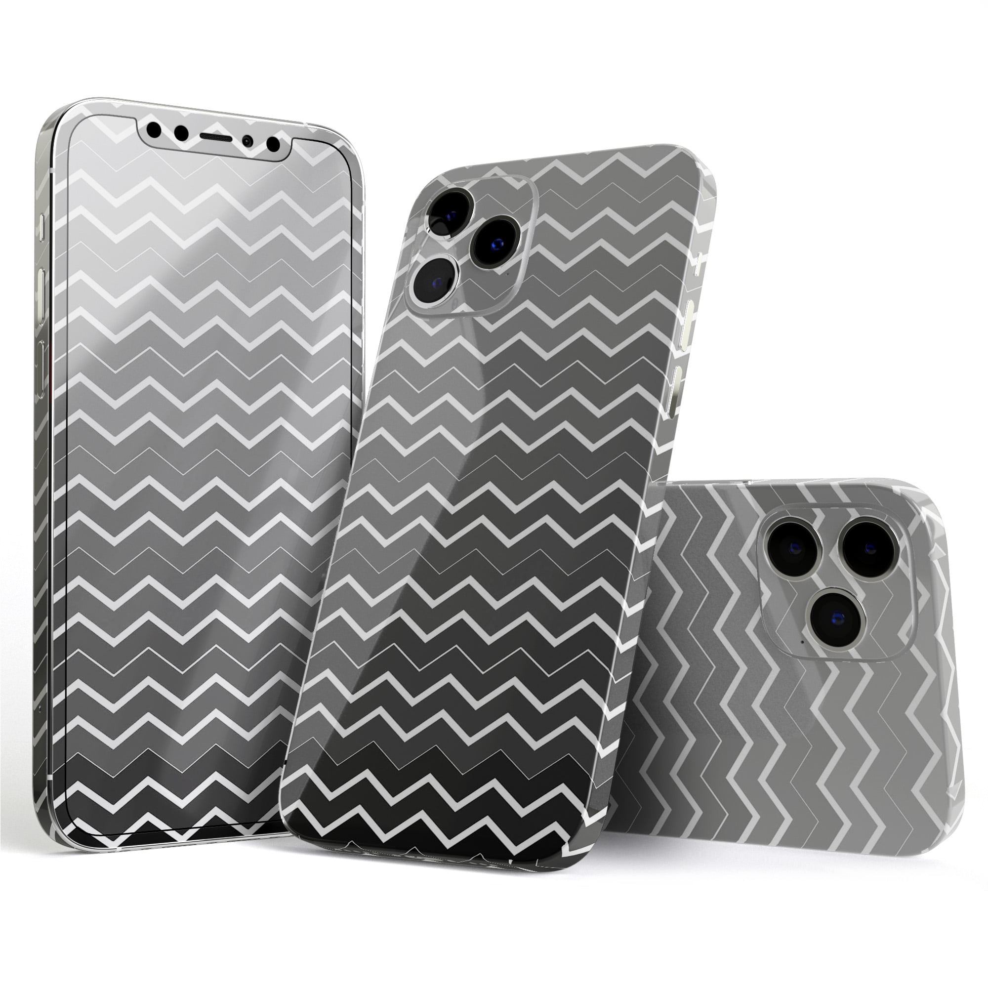 DesignSkinz Black Gradient Layered Chevron Full-Body Skin Decal Wrap ...