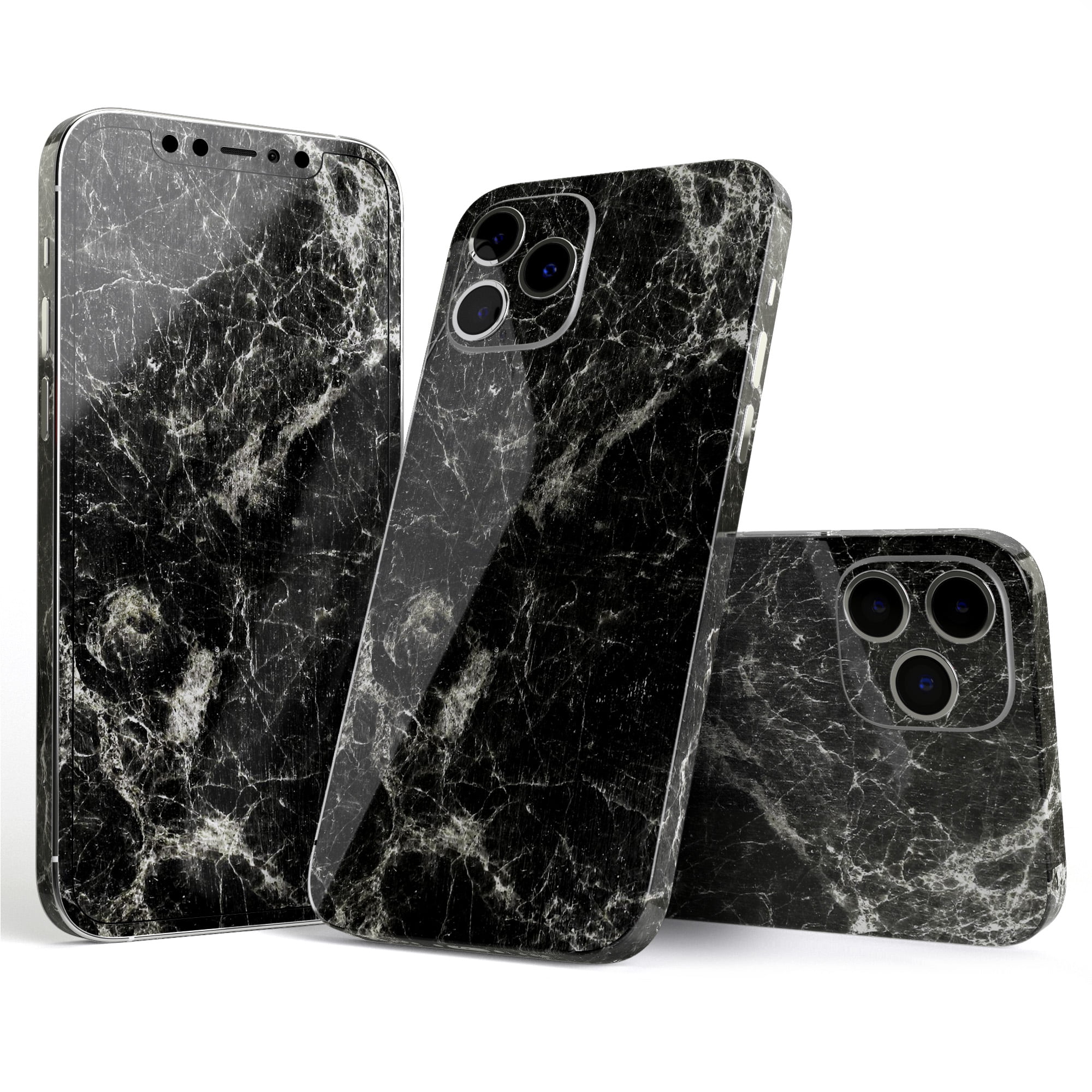 DesignSkinz Black Scratched Marble Full-Body Skin Decal Wrap Cover for ...