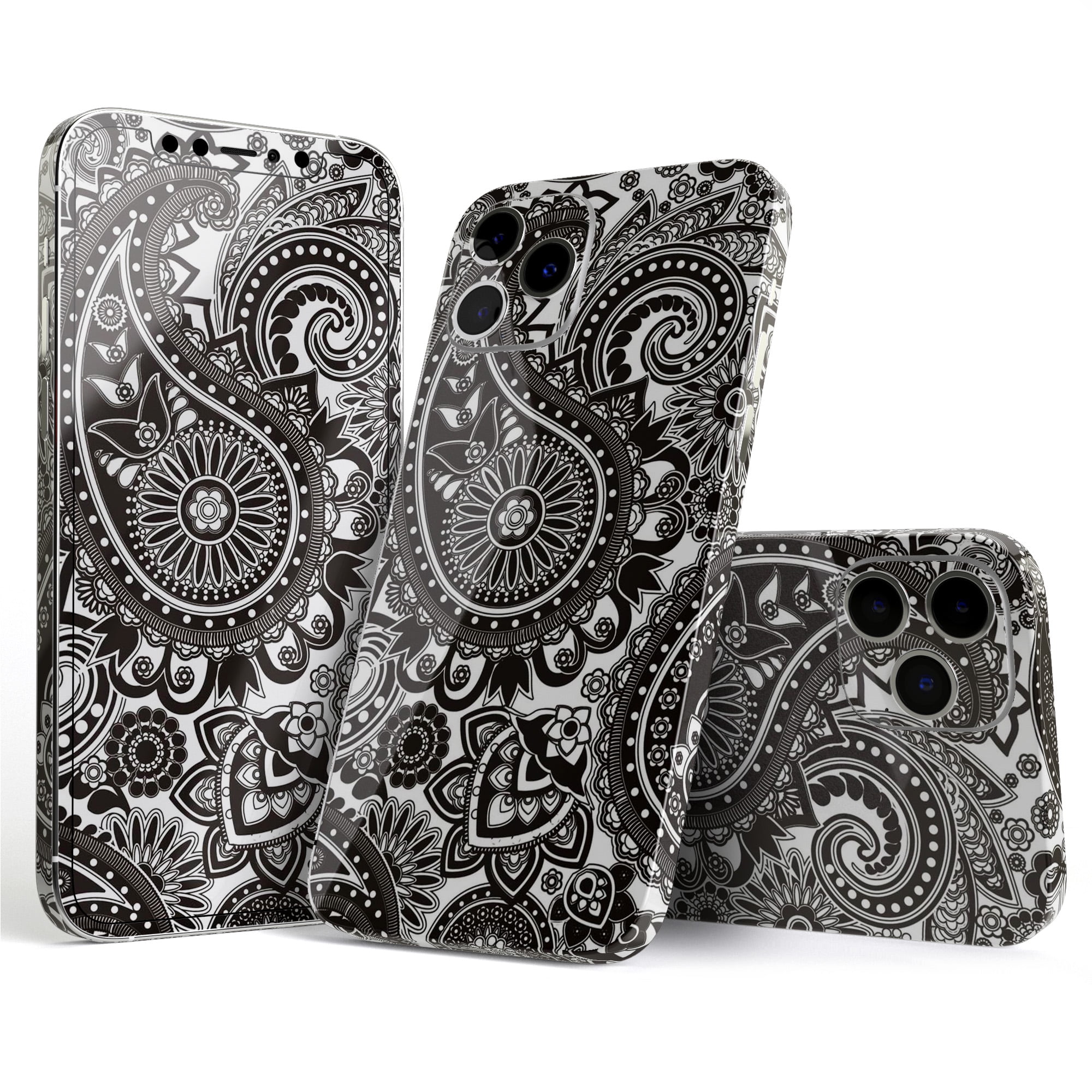 DesignSkinz Black & White Pasiley Pattern Full-Body Skin Decal Wrap ...