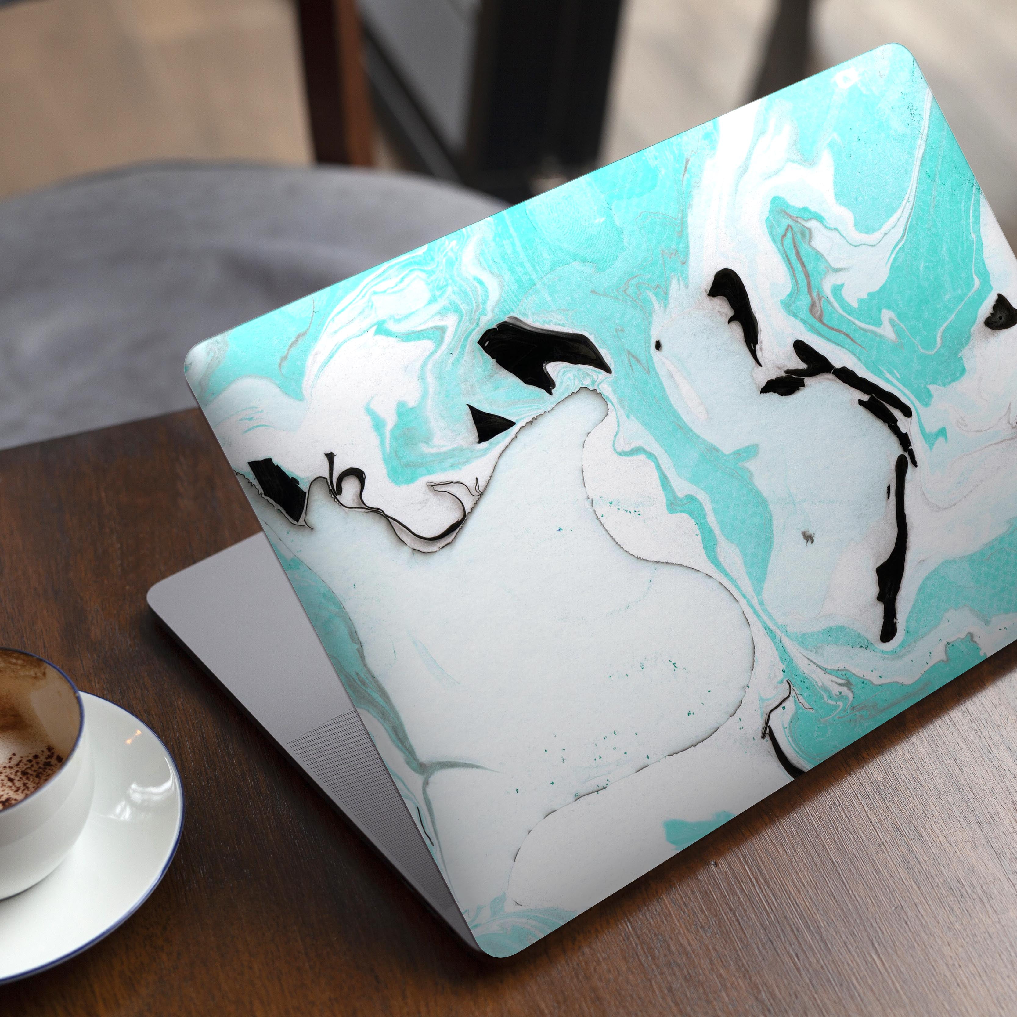 DesignSkinz Black and Teal Textured Marble Full-Body Skin Decal Wrap ...