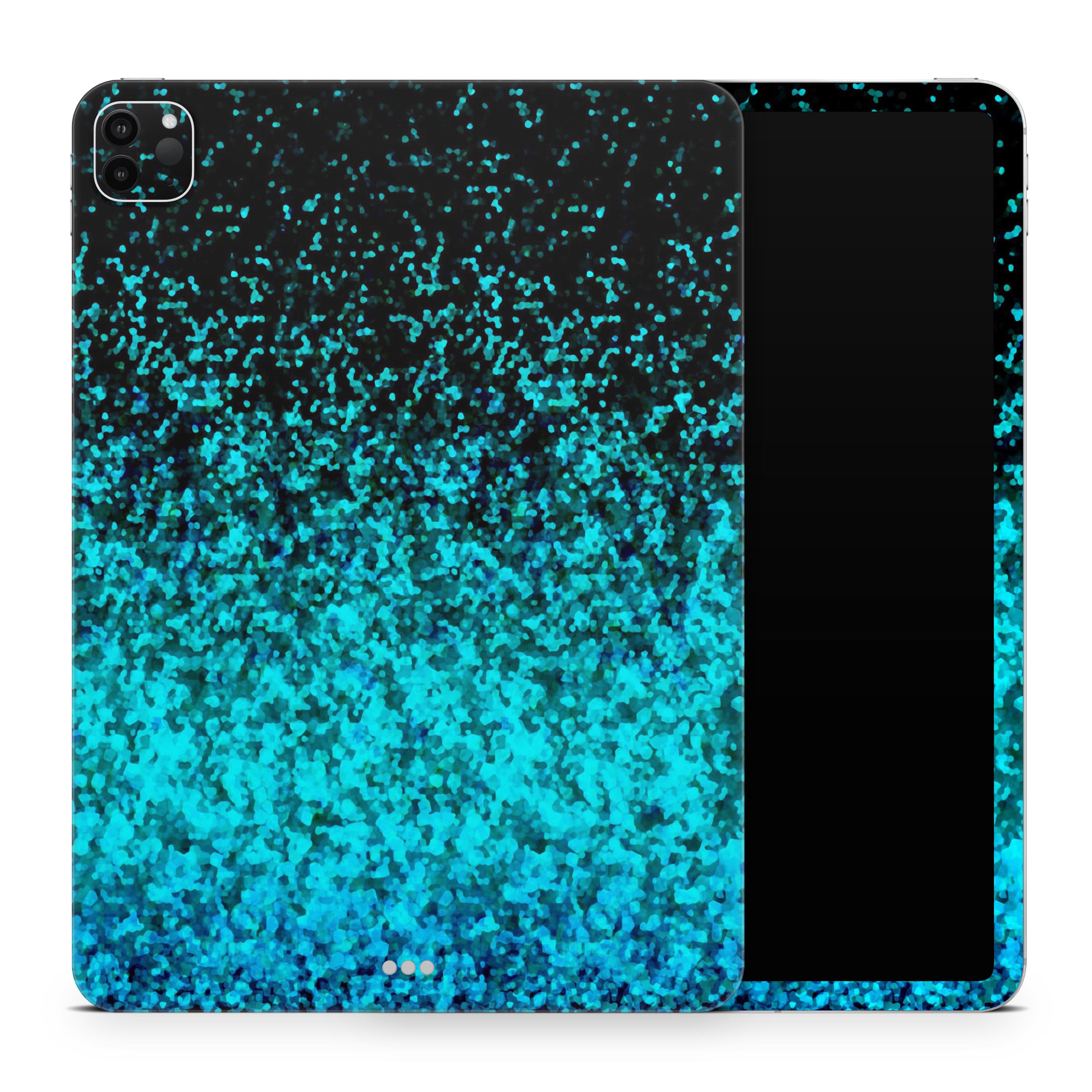 DesignSkinz Black and Turquoise Unfocused Sparkle Print Full-Body Skin ...