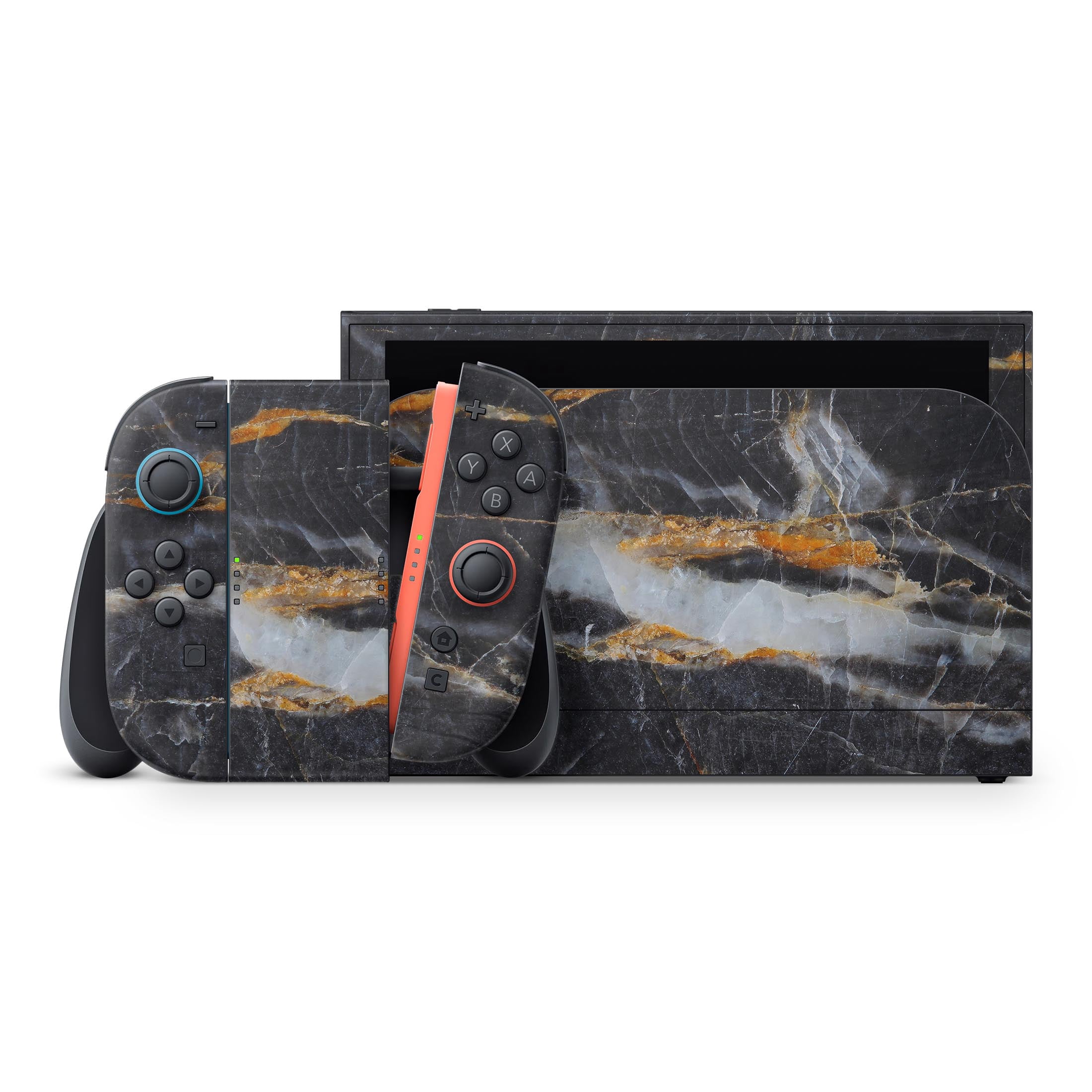 DesignSkinz Black and White Marble with Gold Seams Full-Body Skin Decal ...
