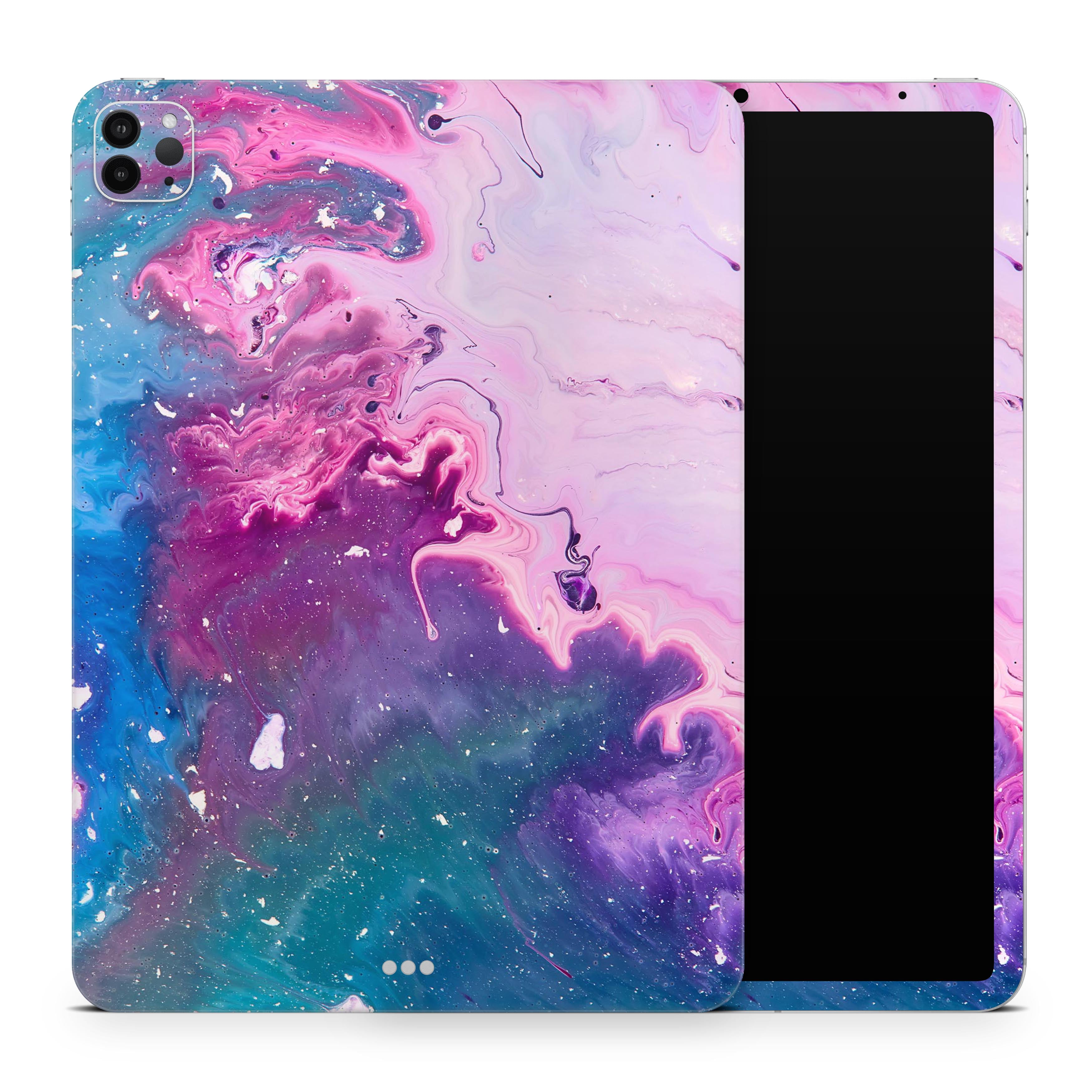 DesignSkinz Blue & Pink Acrylic Abstract Paint Full-Body Skin Decal ...