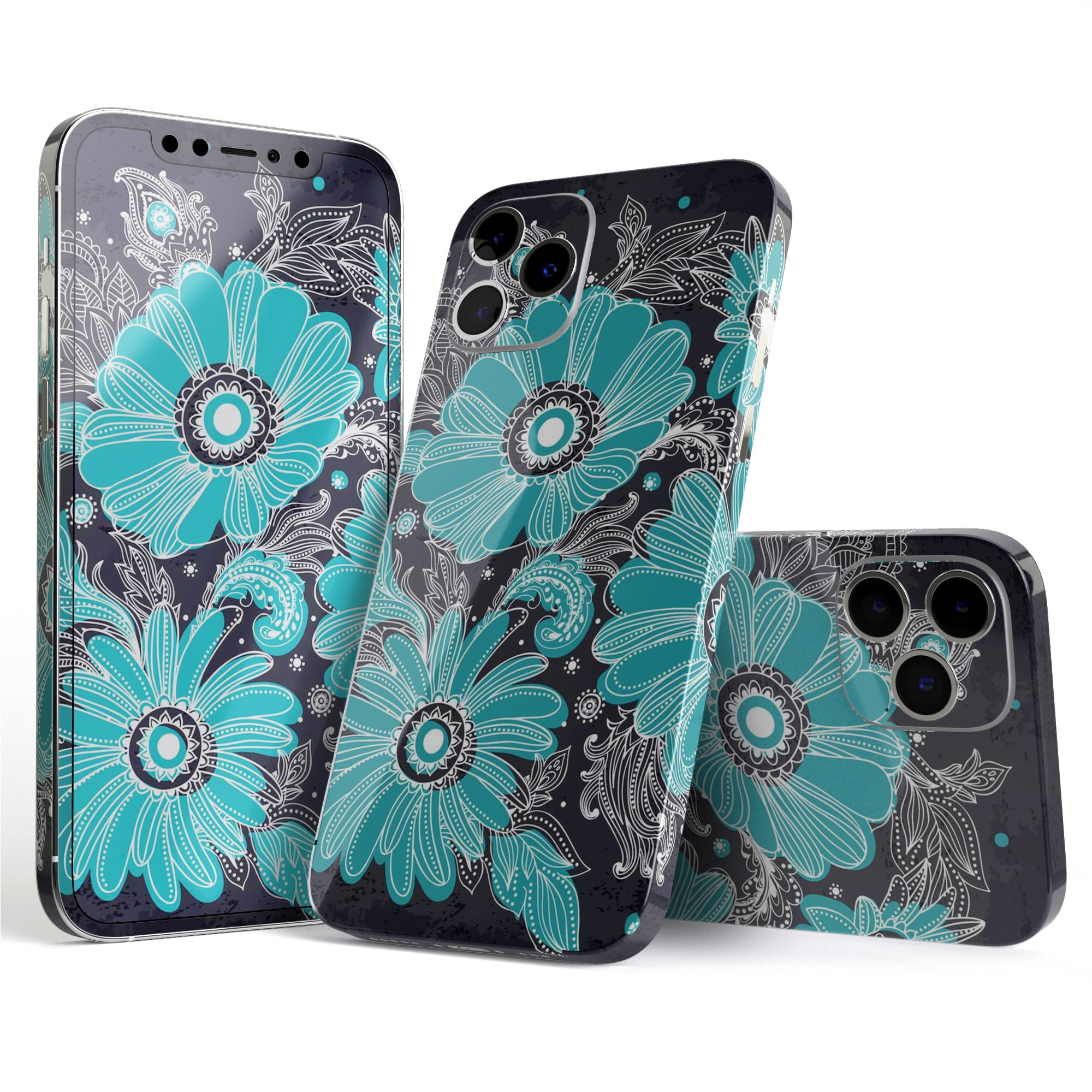 DesignSkinz Bright Blue Accented Flower Illustration Full-Body Skin ...