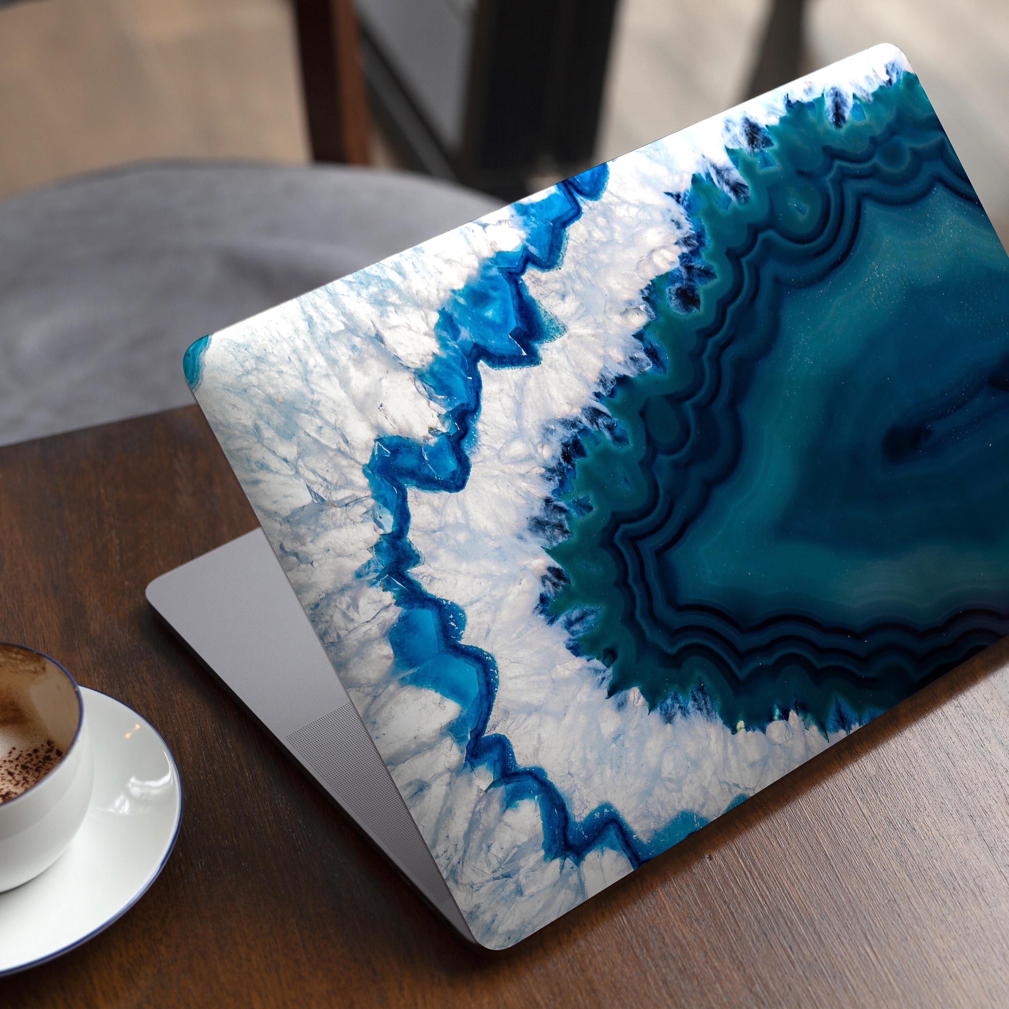 DesignSkinz Bright Blue Agate Slice Full-Body Skin Decal Wrap Cover for ...