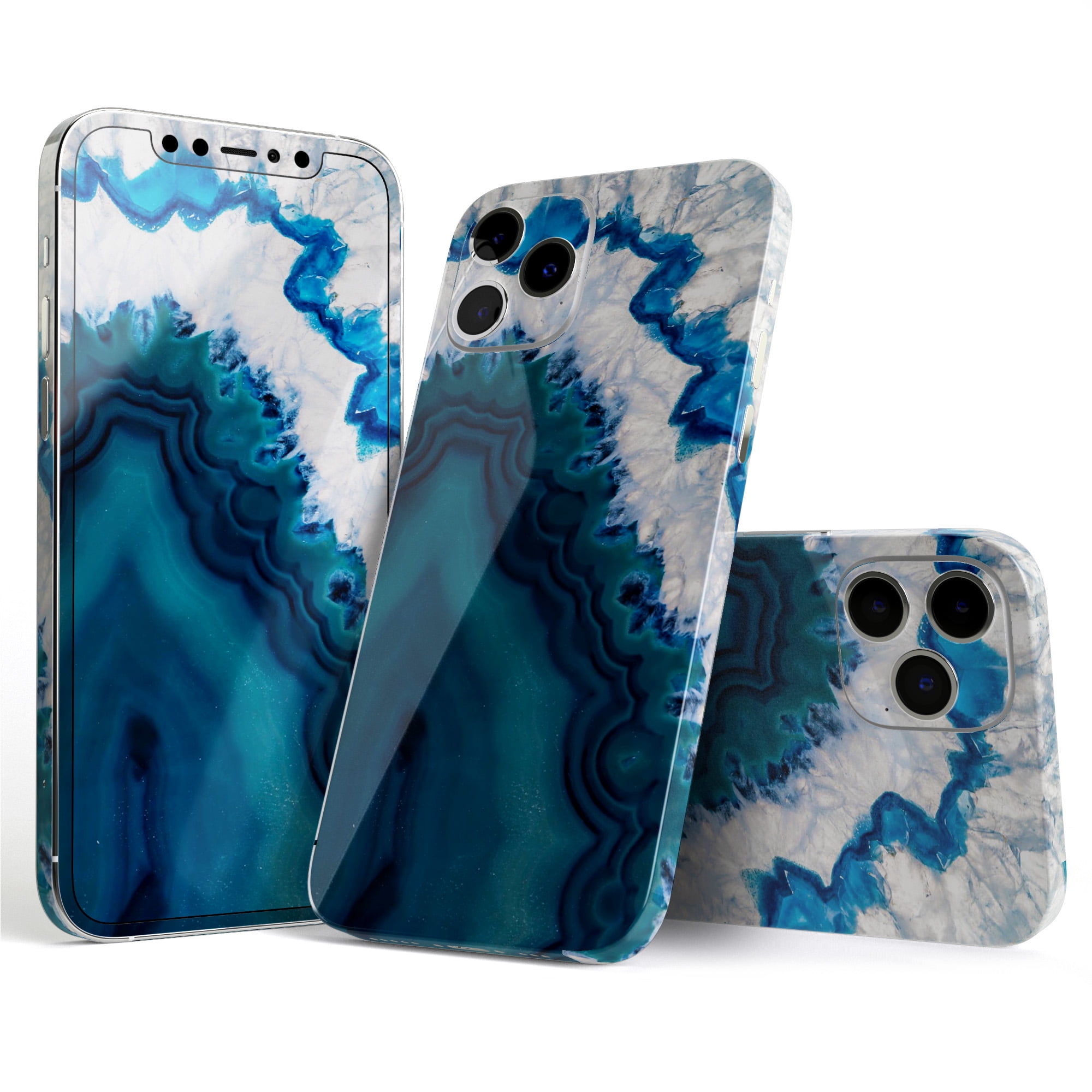 DesignSkinz Bright Blue Agate Slice Full-Body Skin Decal Wrap Cover for ...