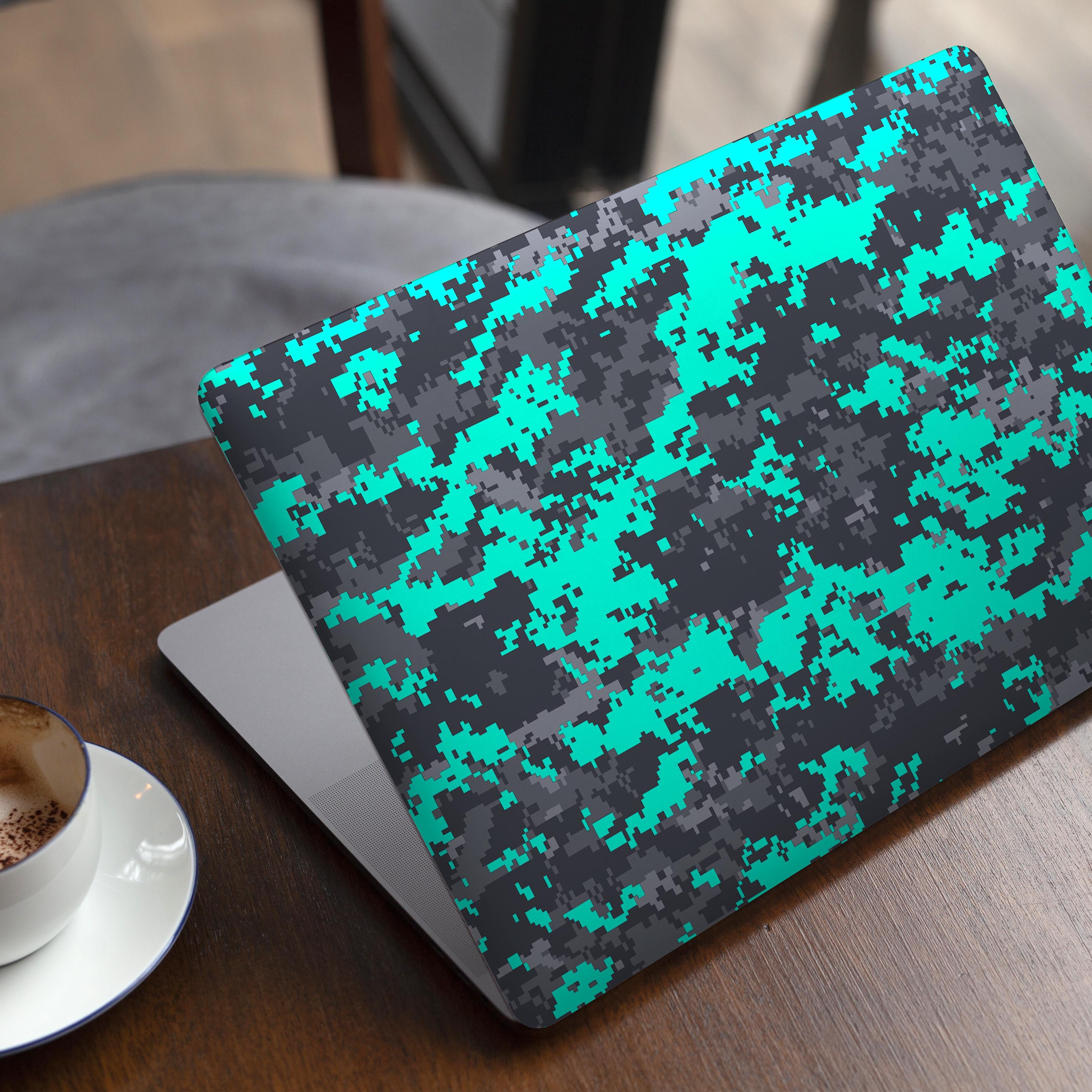 DesignSkinz Bright Teal and Gray Digital Camouflage Full-Body Skin ...