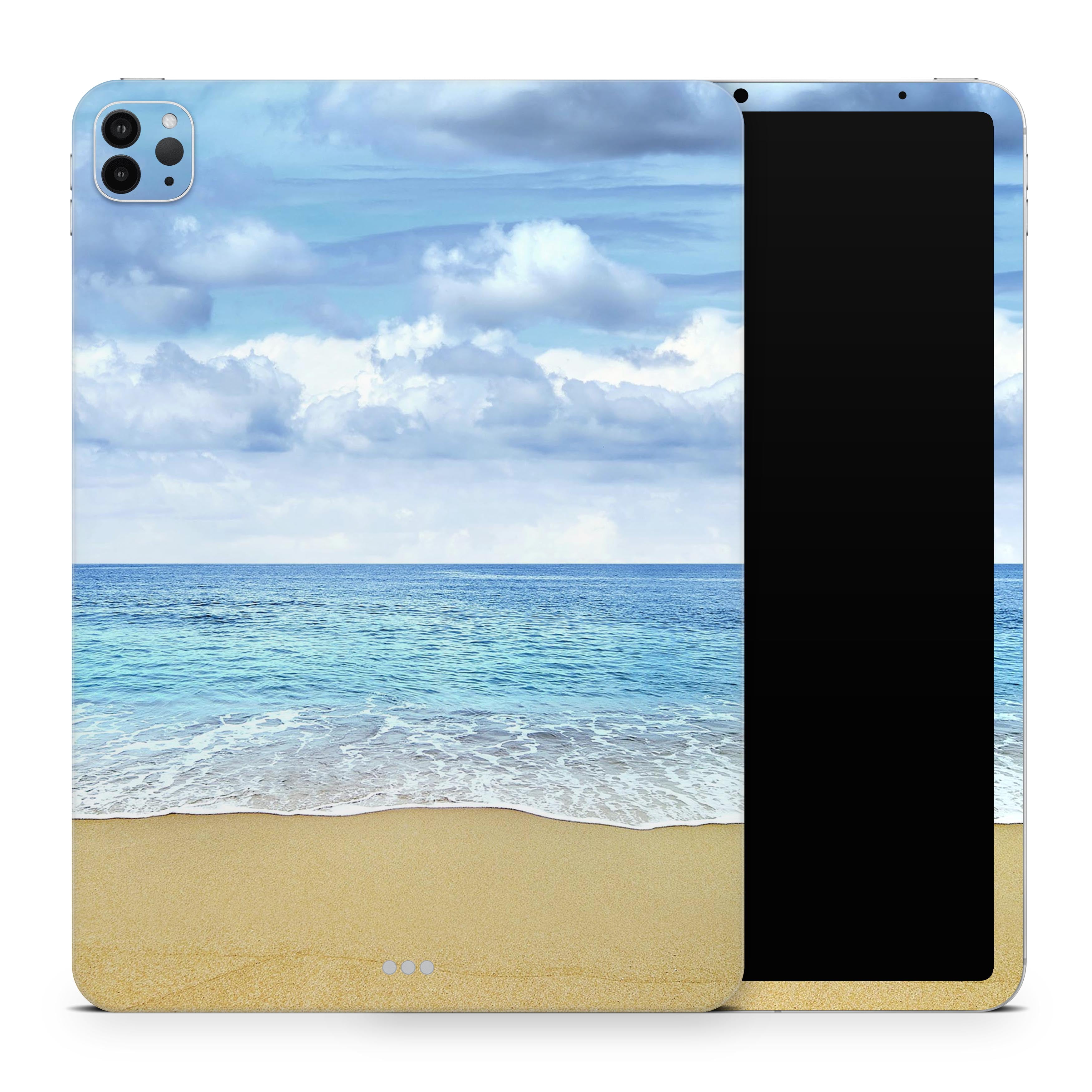 DesignSkinz Calm Blue Sky and Sea Shore Full-Body Skin Decal Wrap Cover for iPad Pro 12.9” 4th ...