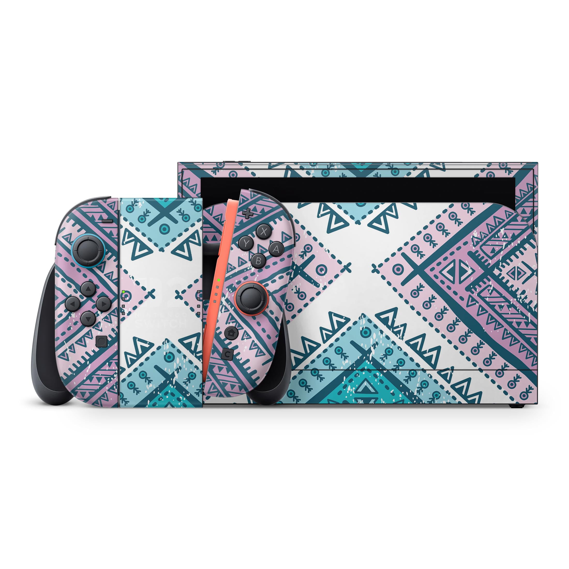 DesignSkinz Ethnic Aztec Blue and Pink Point Full-Body Skin Decal Wrap ...