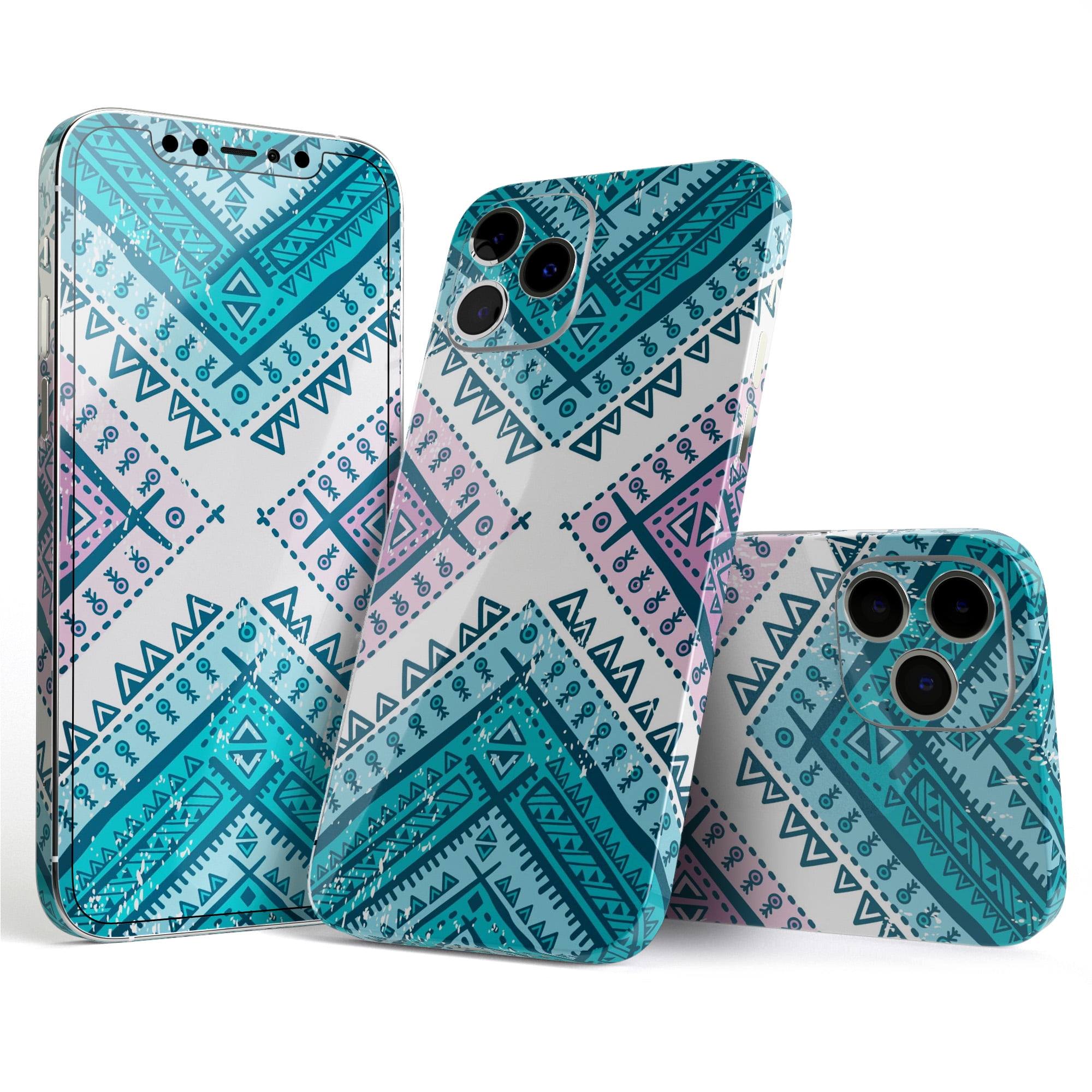 DesignSkinz Ethnic Aztec Blue and Pink Point Full-Body Skin Decal Wrap ...