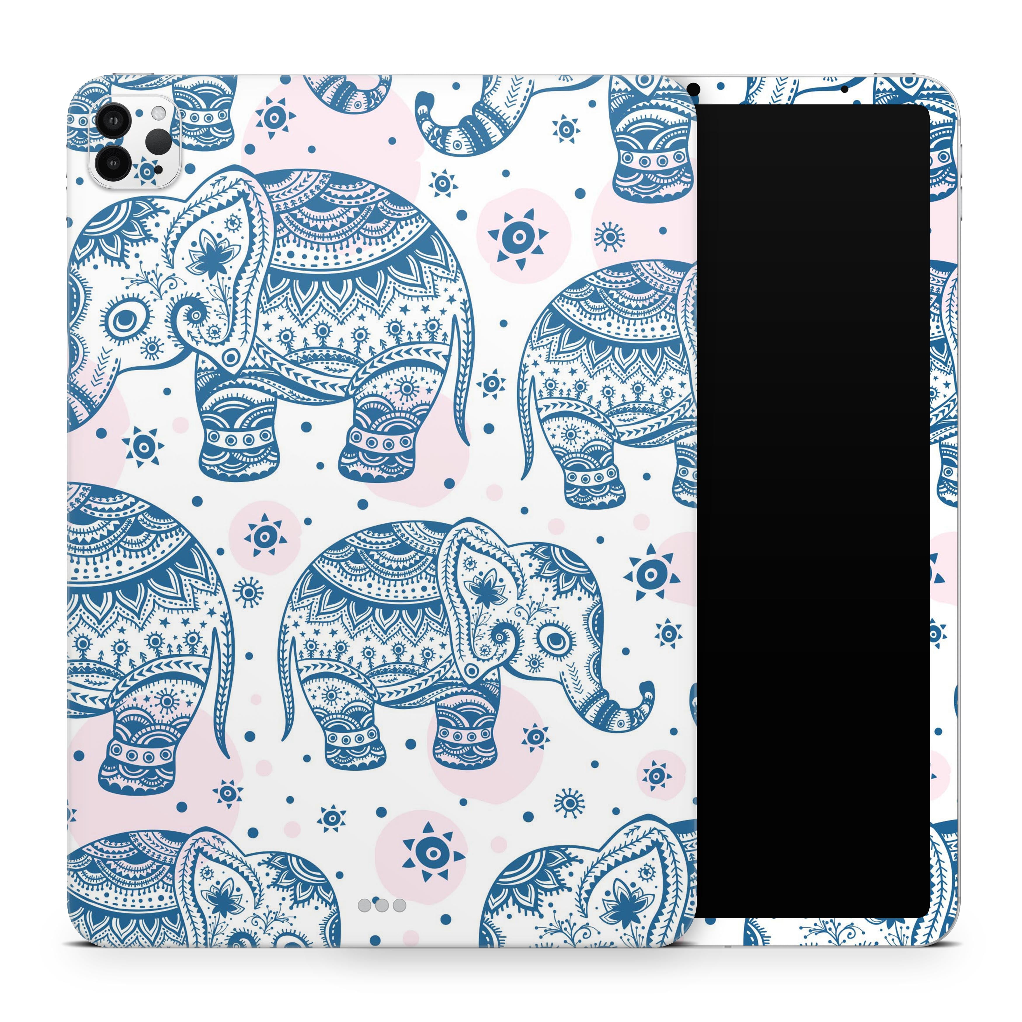 DesignSkinz Ethnic Navy Seamless Aztec Elephant Full-Body Skin Decal ...