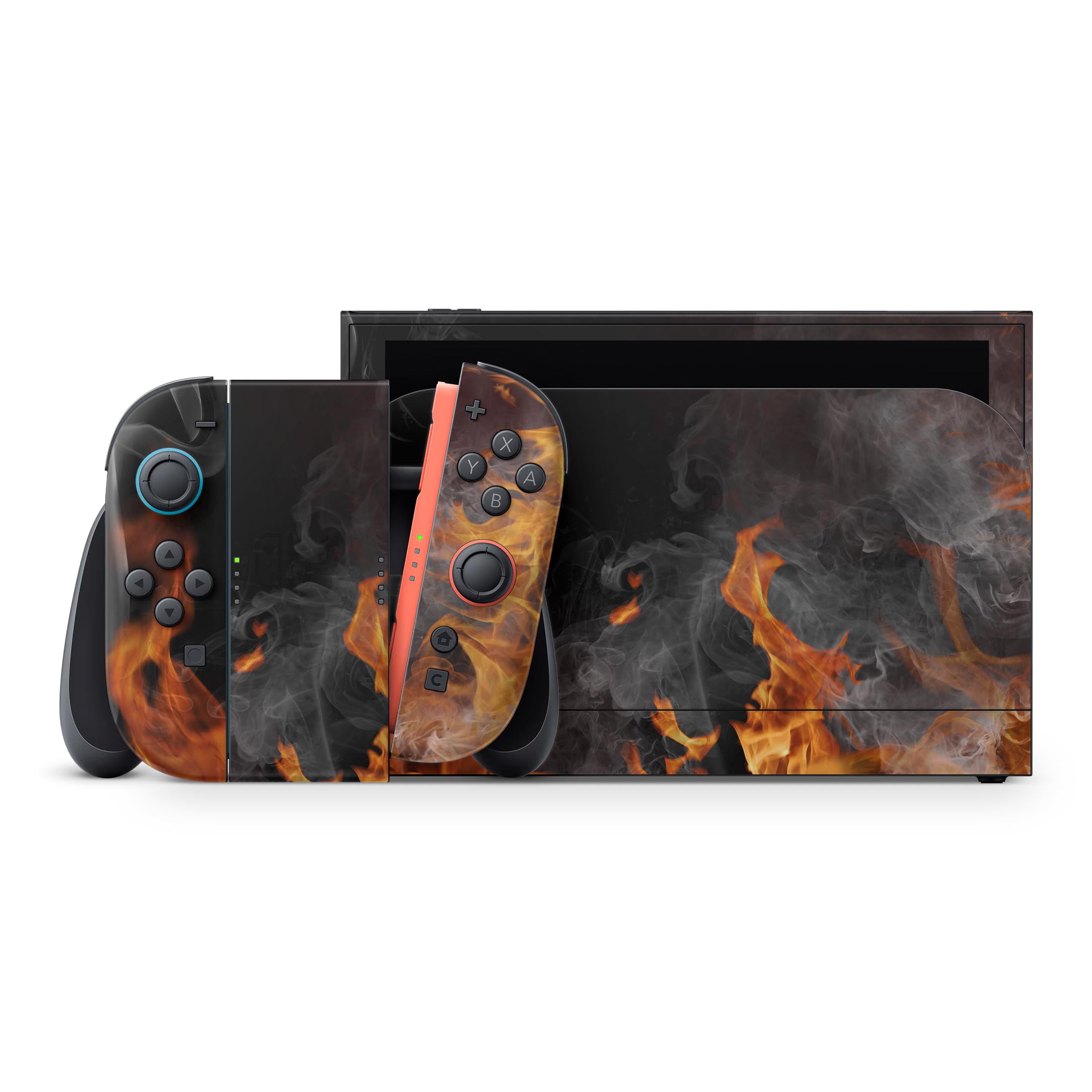 DesignSkinz Fire Flames V1 Full-Body Skin Decal Wrap Cover for Nintendo ...